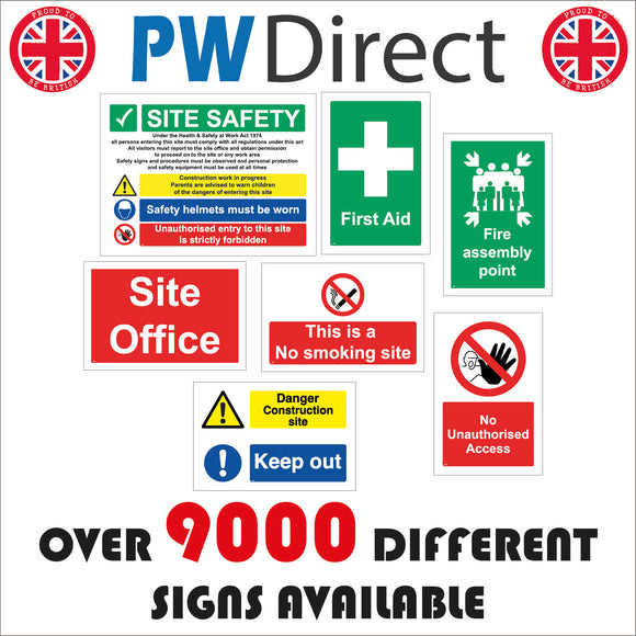 PA003 7 Signs Construction Site Safety Pack – PWDirect