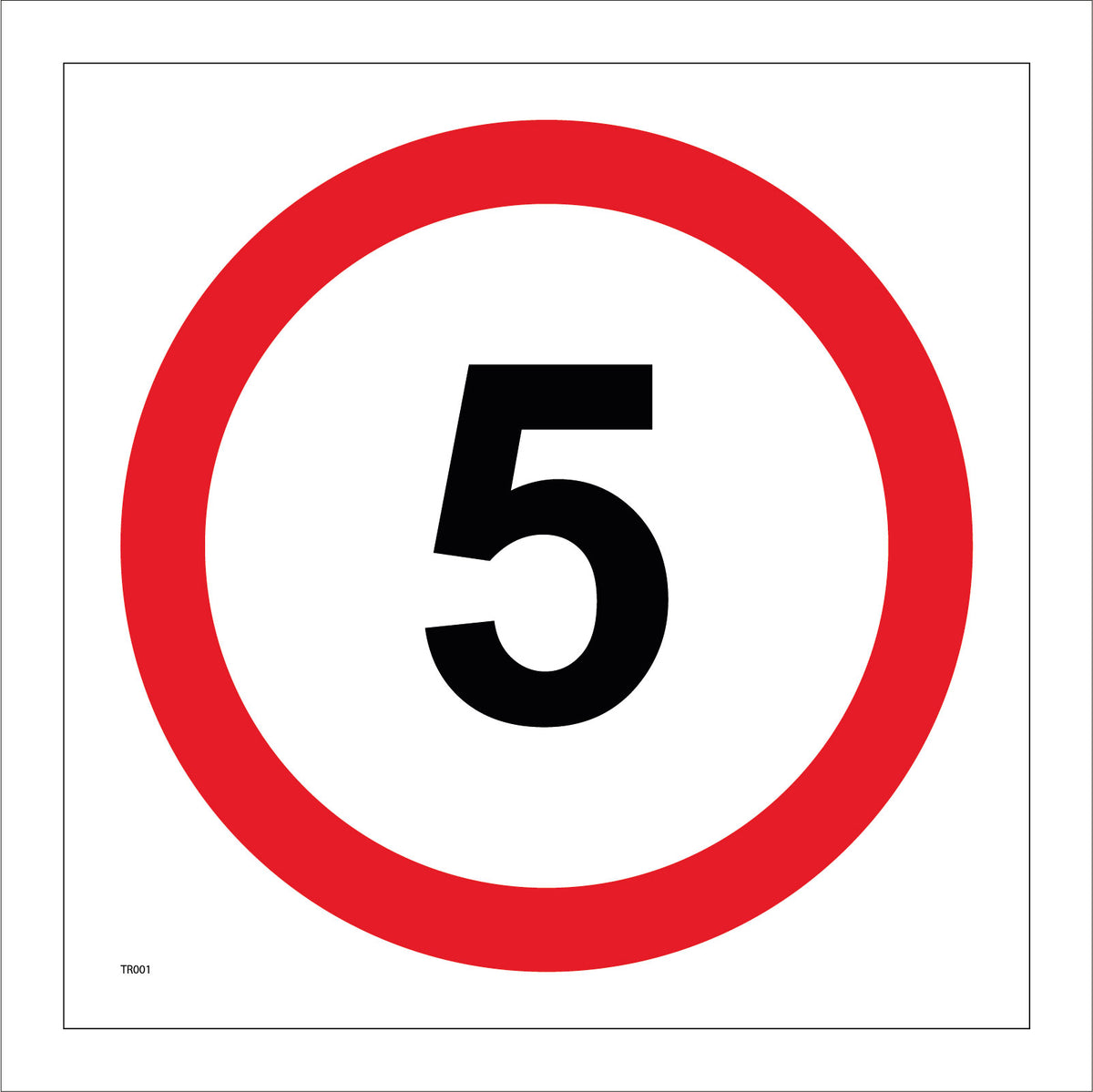 5 Miles Per Hour Sign with Circle – PWDirect