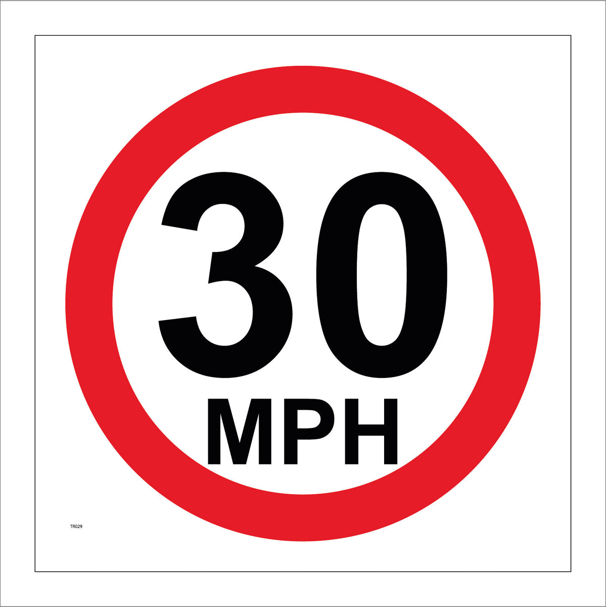 30 Mph Sign with Circle – PWDirect