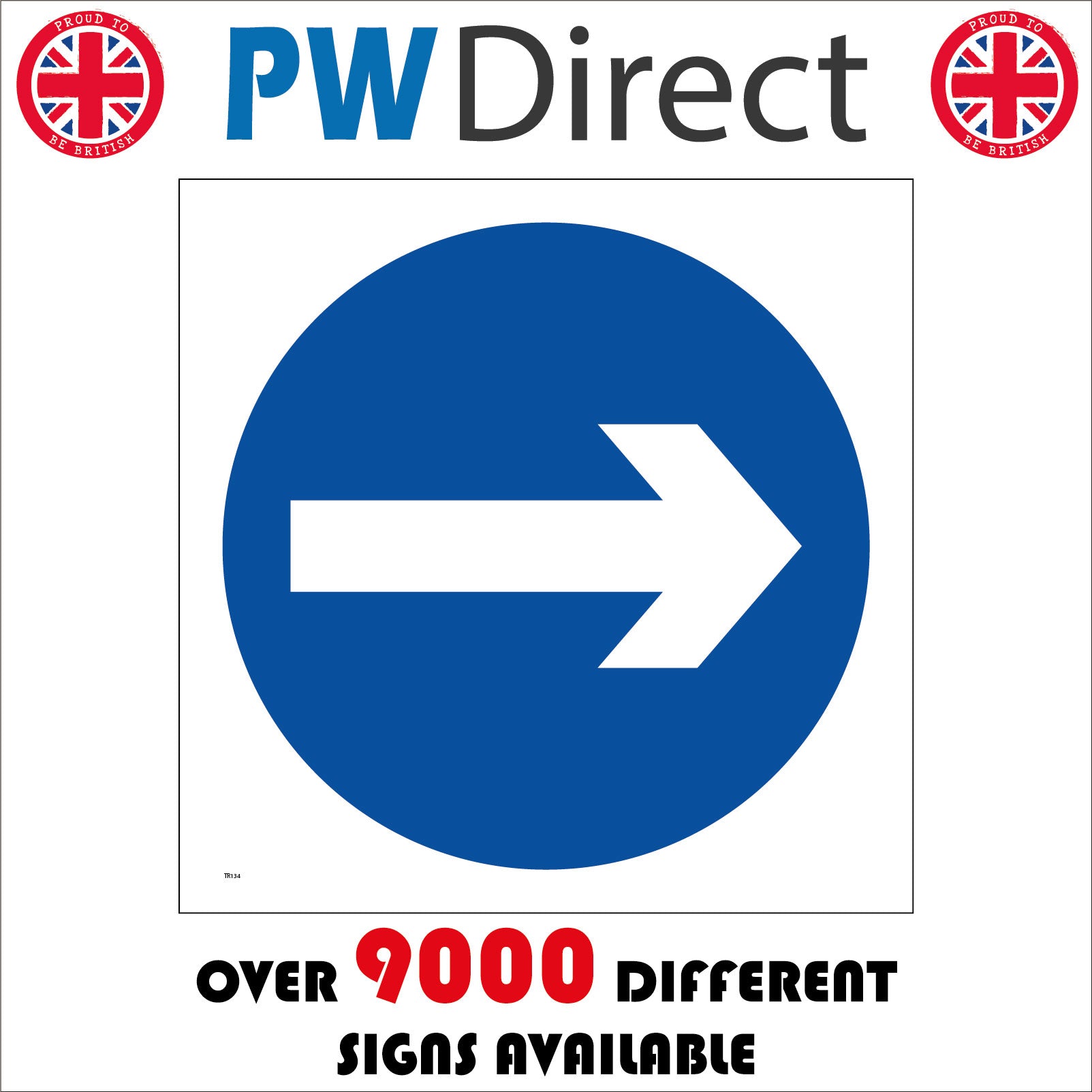 One Way Arrow Sign