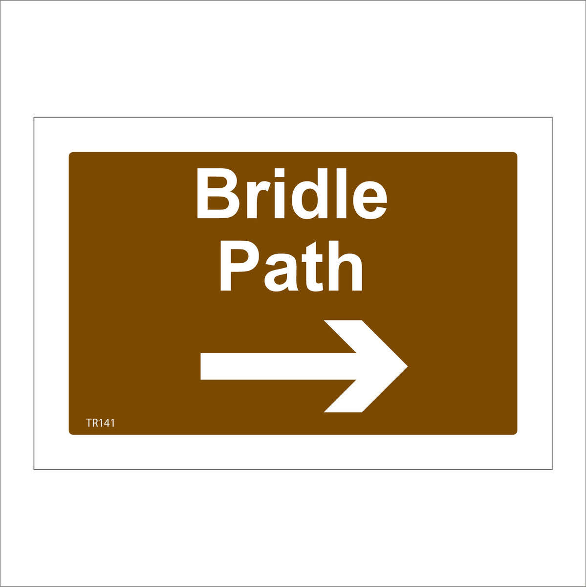 Bridle Path Right Sign with Arrow – PWDirect