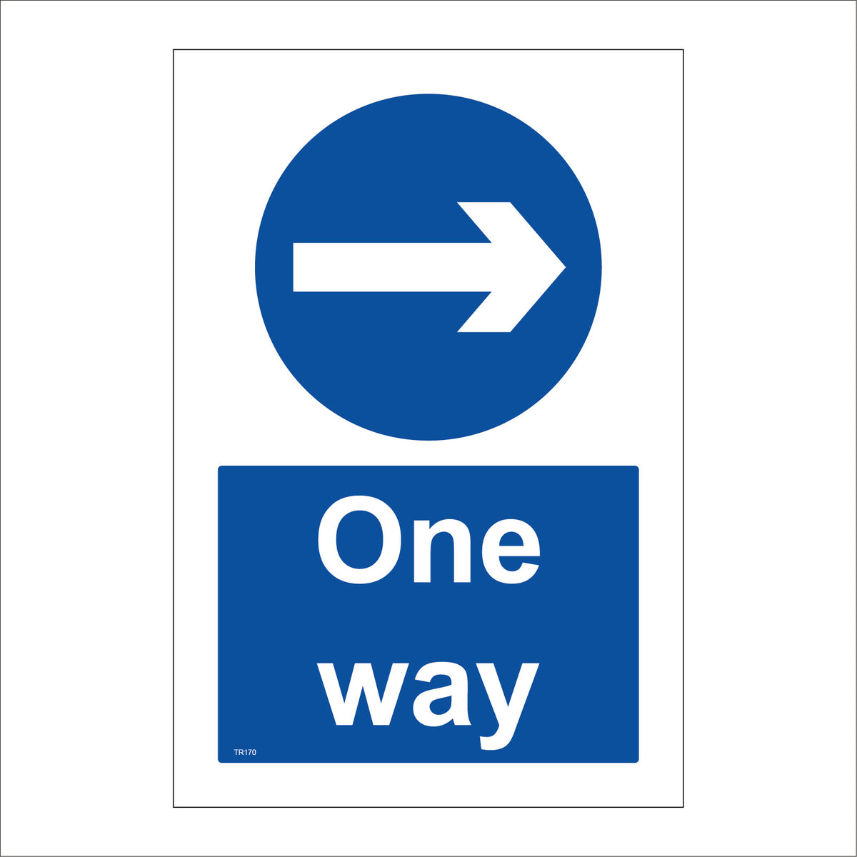 One Way Right Sign with Circle Arrow – PWDirect