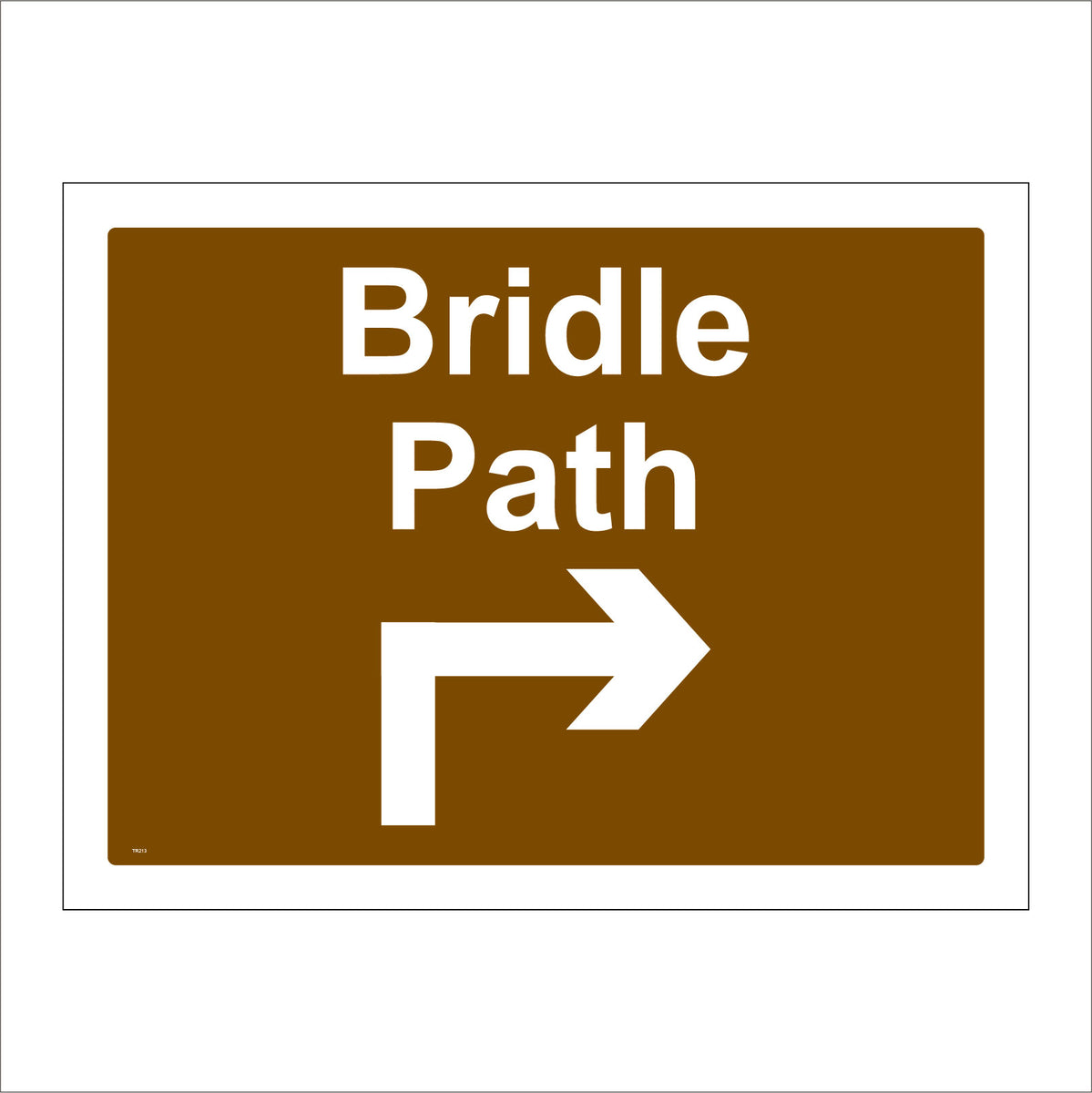 Bridle Path Straight Right Sign with Arrow – PWDirect