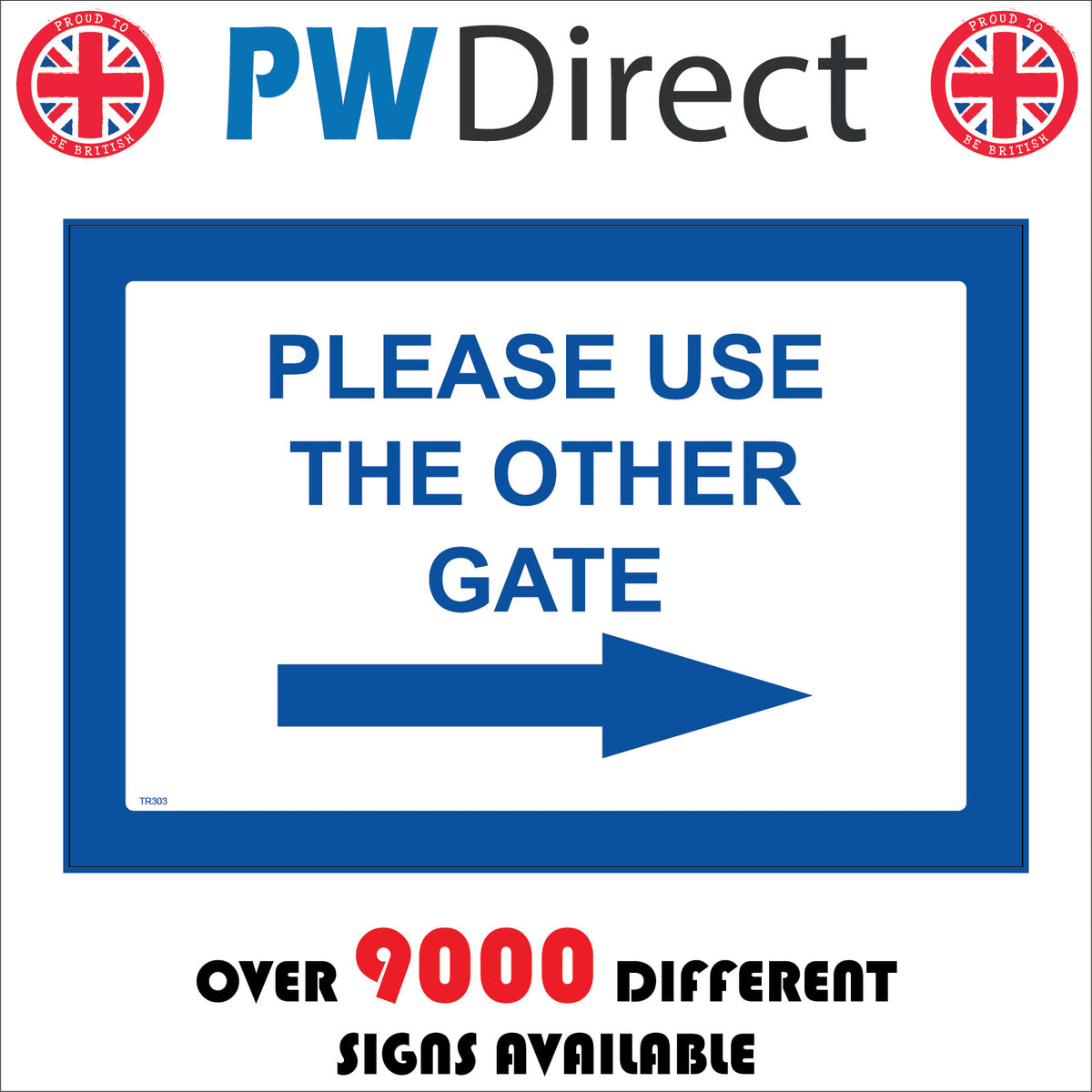 Please Use The Other Gate Right Arrow Sign with Right Arrow – PWDirect