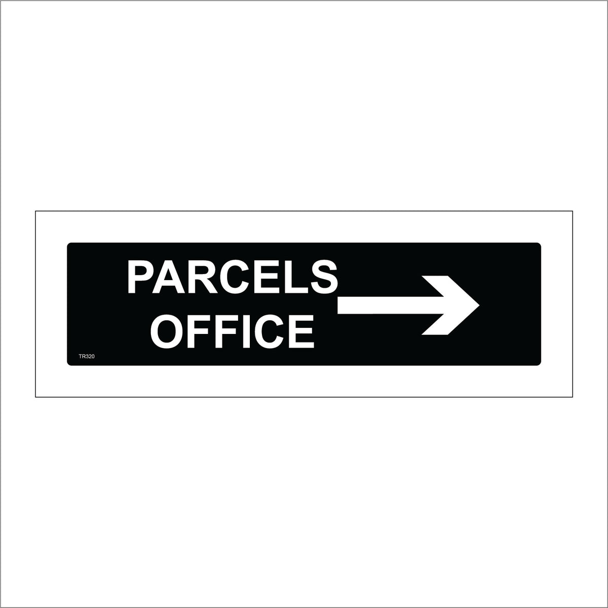 Parcels Office Right Arrow Sign with Right Arrow – PWDirect