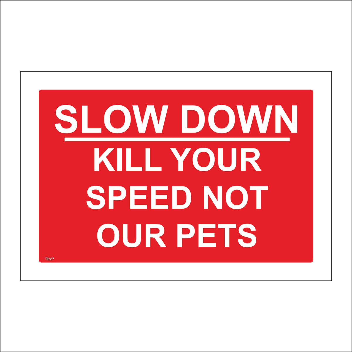 Slow Down Kill Your Speed Not Our Pets – PWDirect