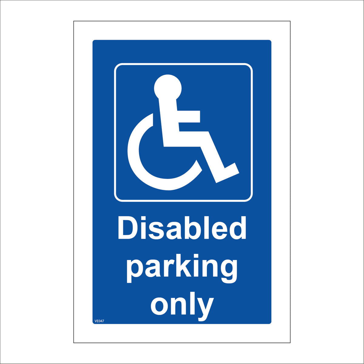 Disabled Parking Only Sign with Disabled Logo – PWDirect