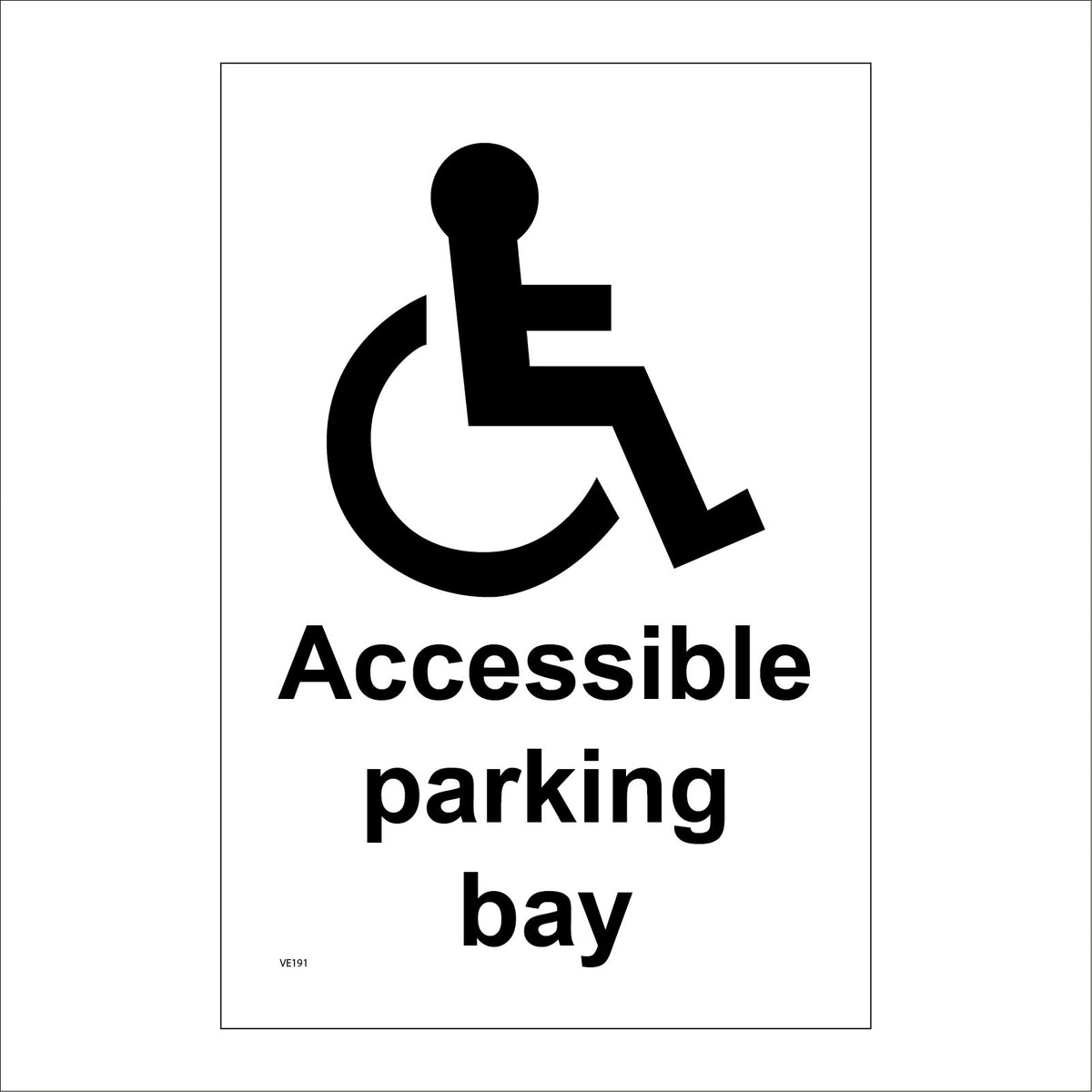 Accessible Parking Bay Sign with Disabled Logo – PWDirect