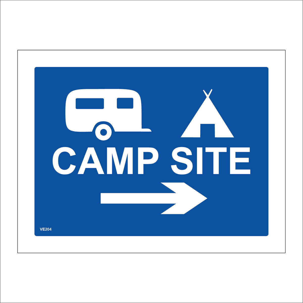 Camp Site Right Arrow Sign with Right Arrow Caravan Tent – PWDirect