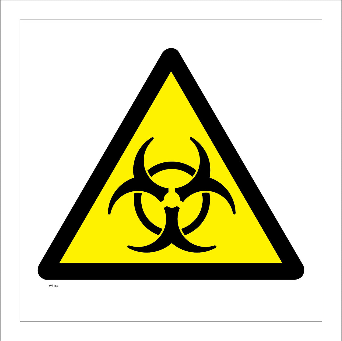 WS185 Biohazard Sign with Triangle Biohazard – PWDirect