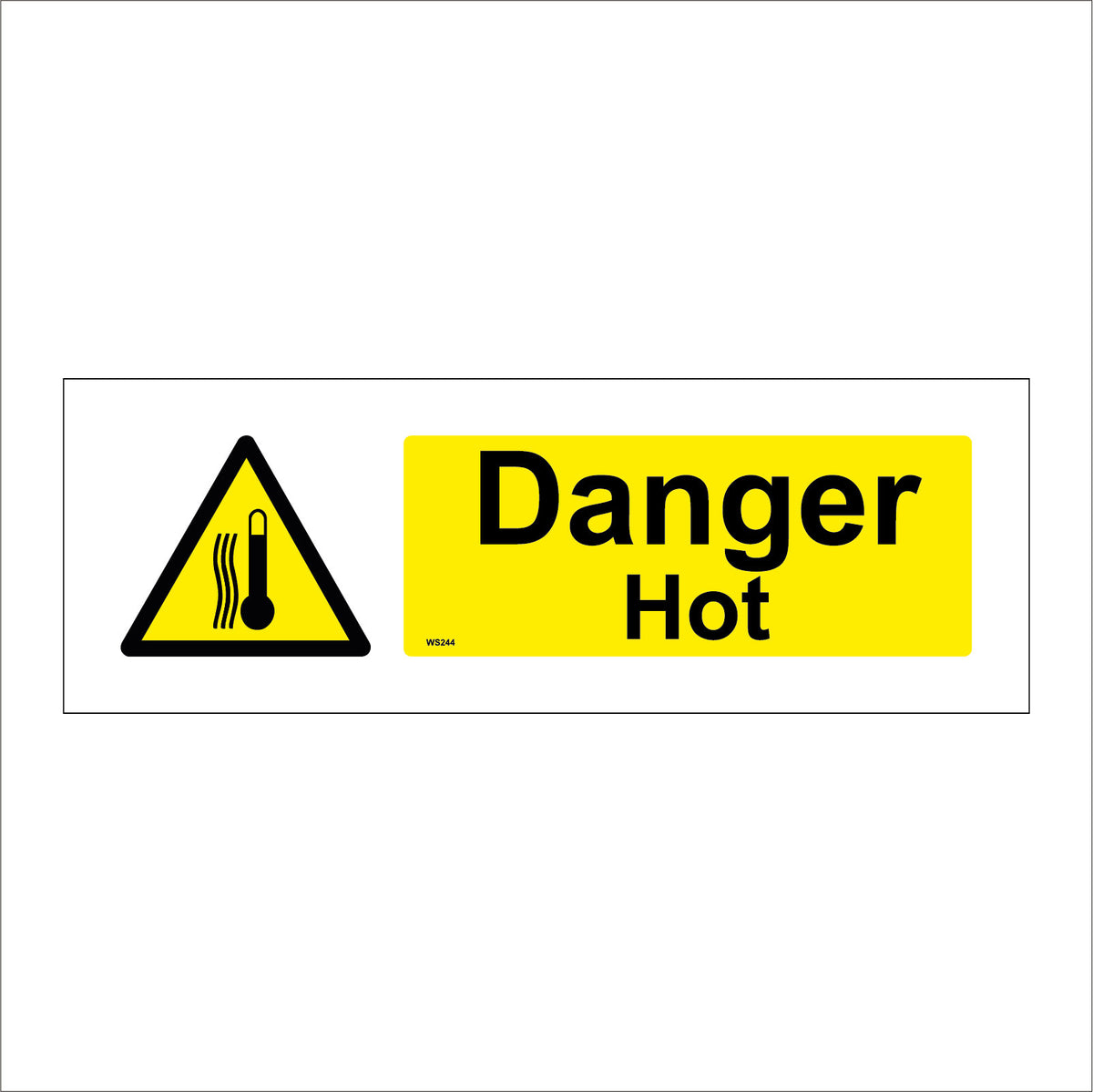 WS244 Danger Hot Sign with Exclamation Mark Triangle Termometer – PWDirect