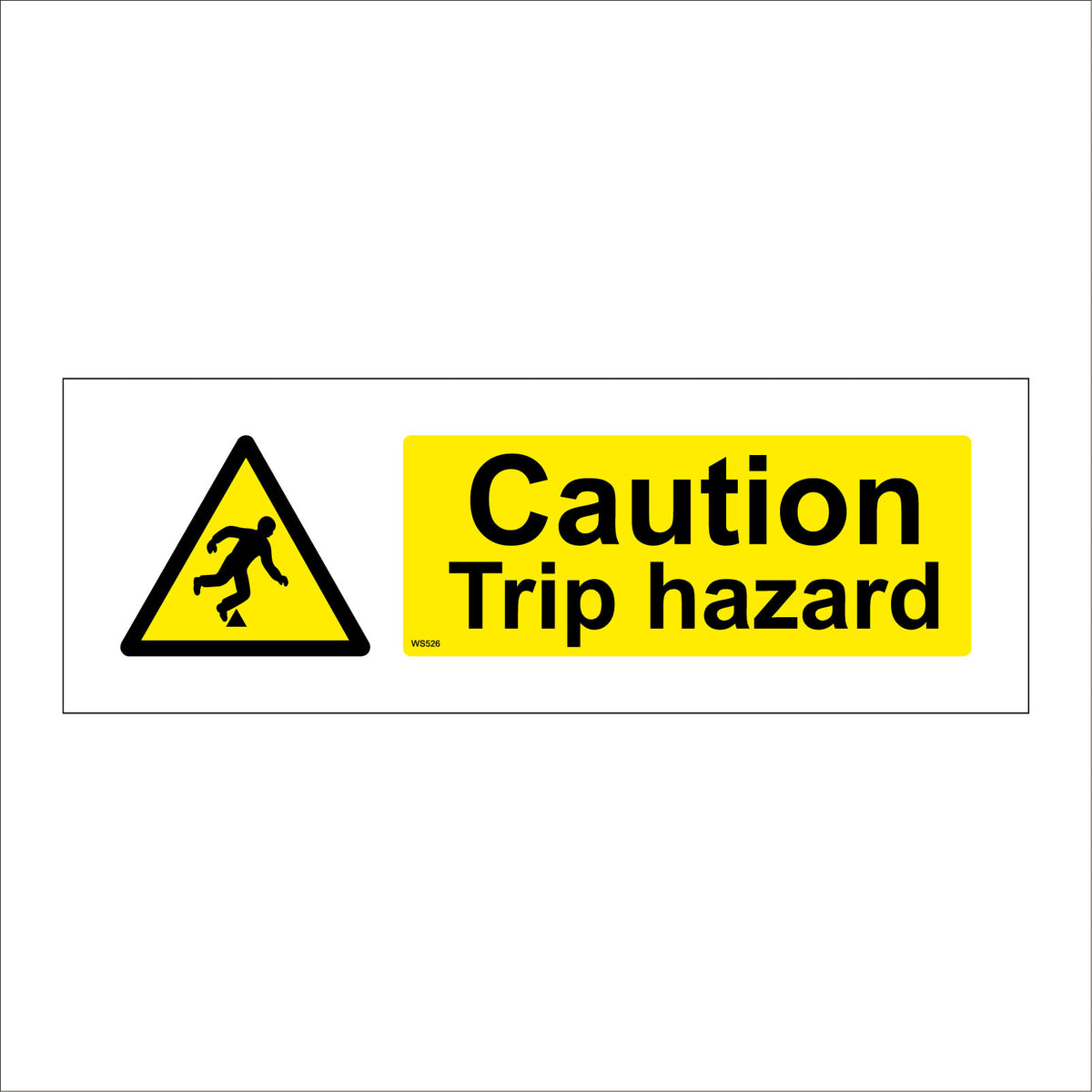 Caution Trip Hazard Sign with Triangle Person – PWDirect