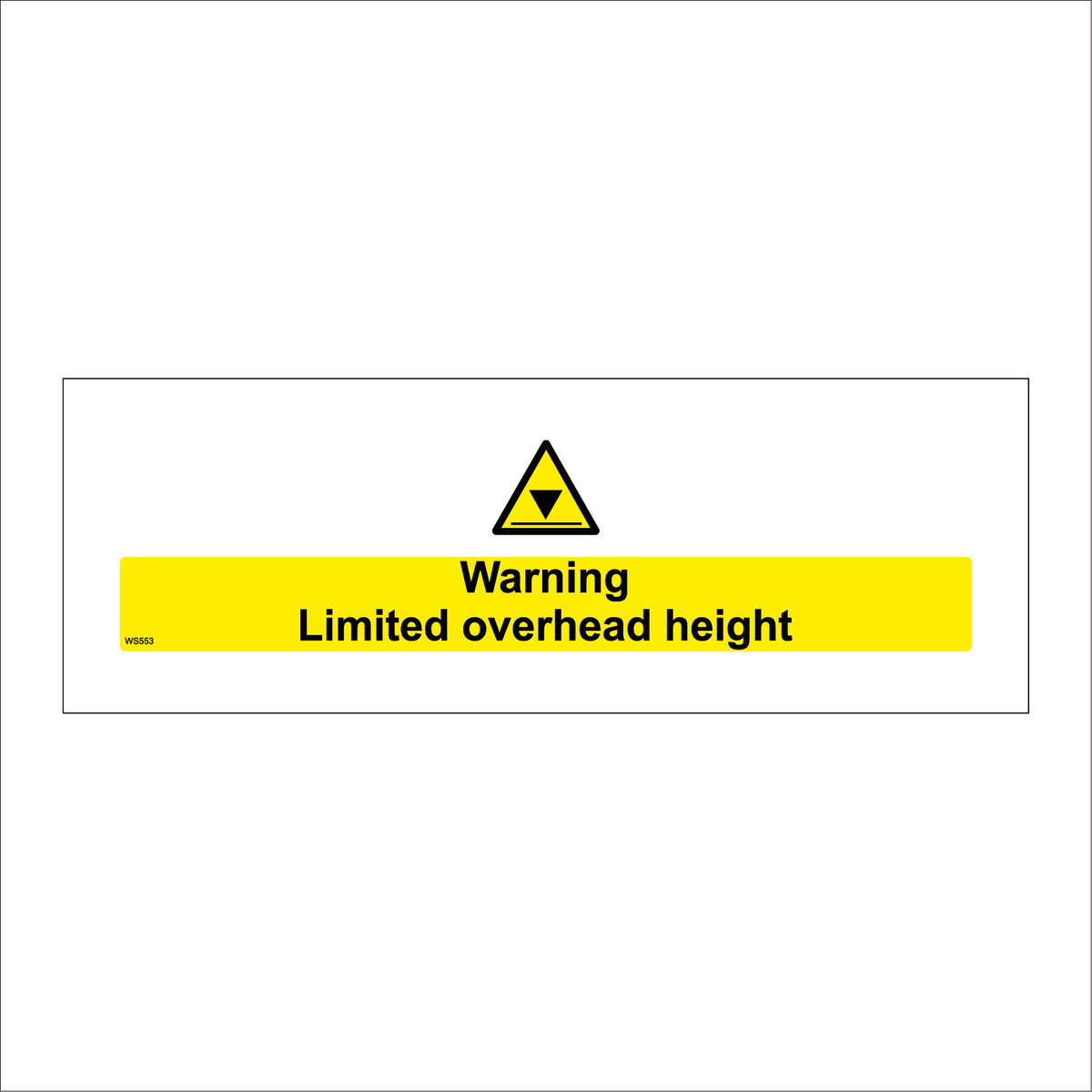 Warning Limited Overhead Height Sign with Triangle – PWDirect