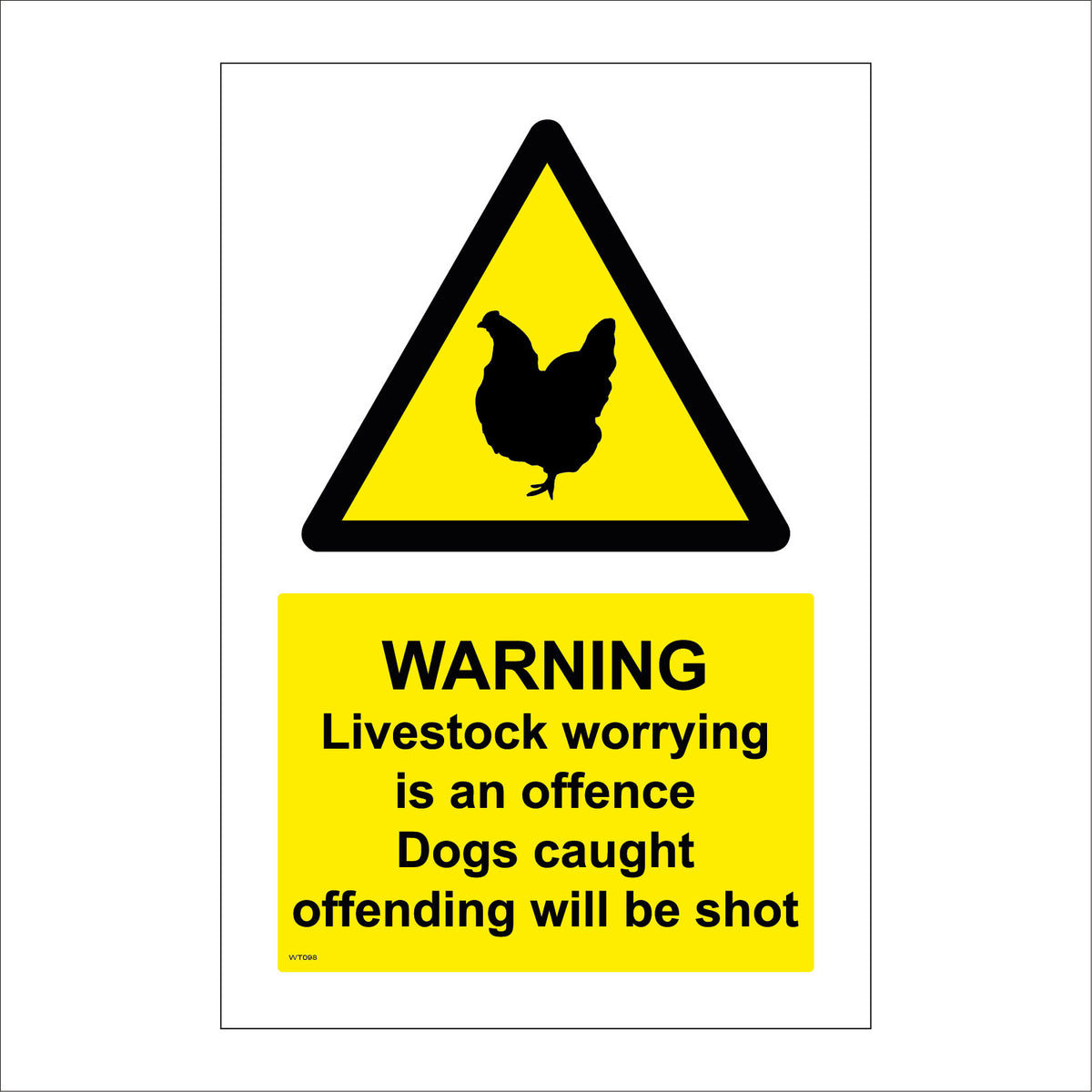 Warning Livestock Chicken Worrying Is An Offence Dogs Shot Poultry ...