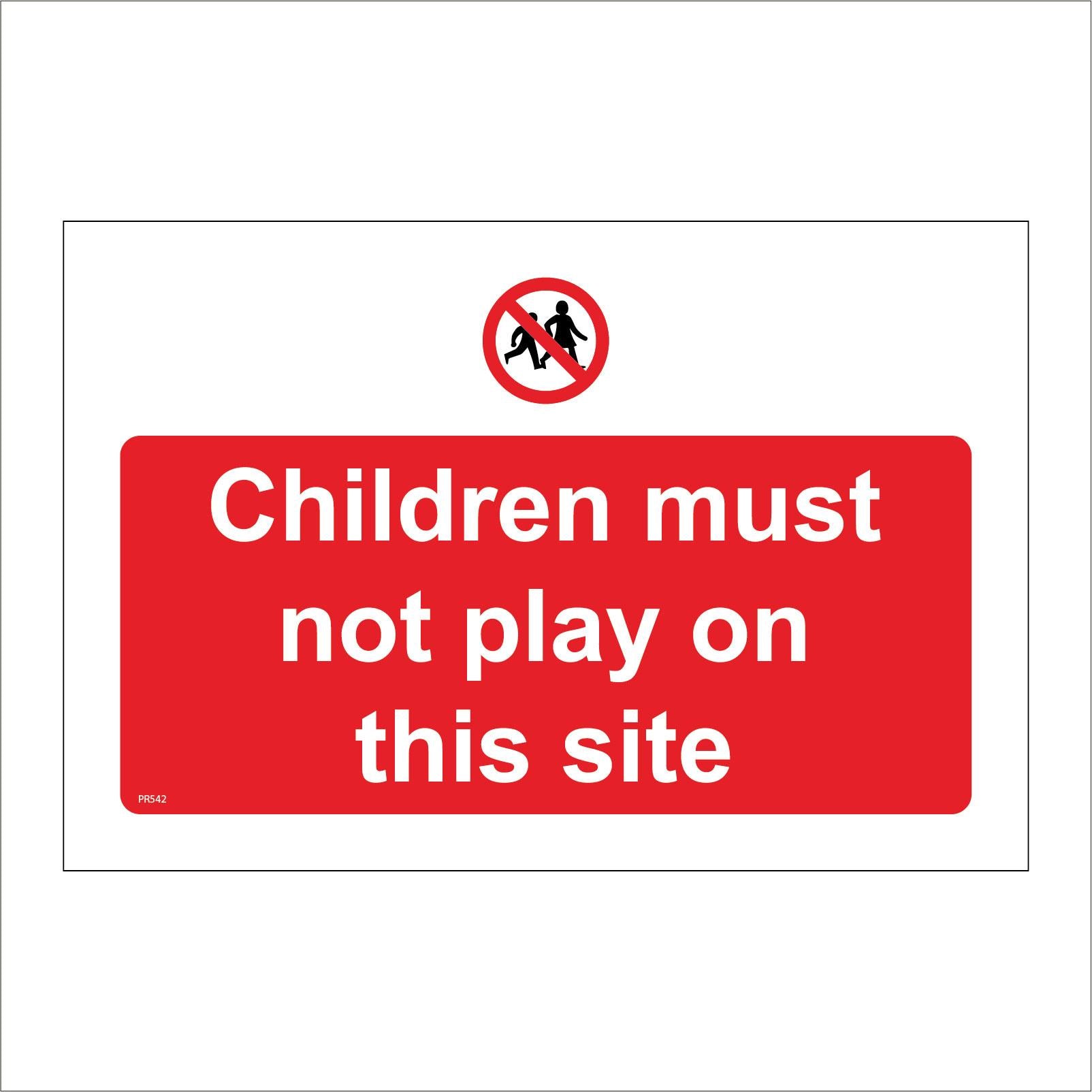 Children Must Not Play On This Site – PWDirect