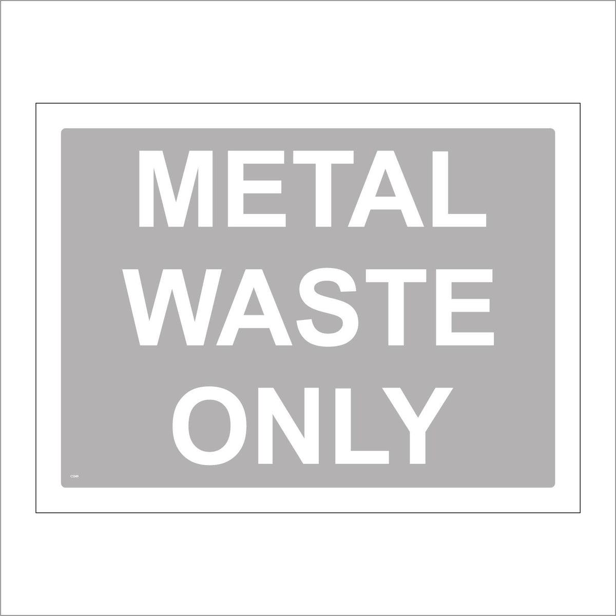 Metal Waste Only Sign – PWDirect