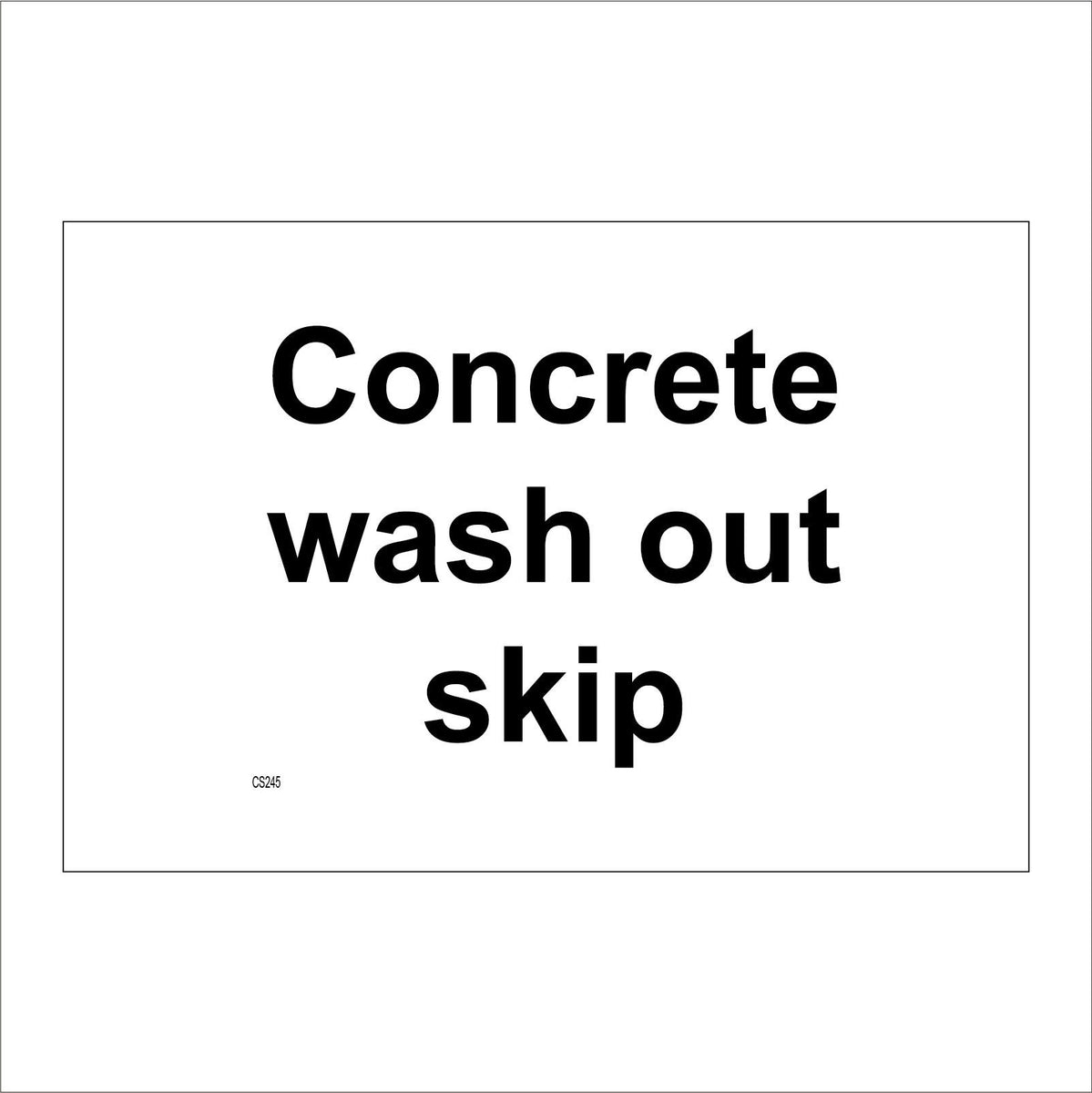Concrete Wash Out Skip Sign – PWDirect