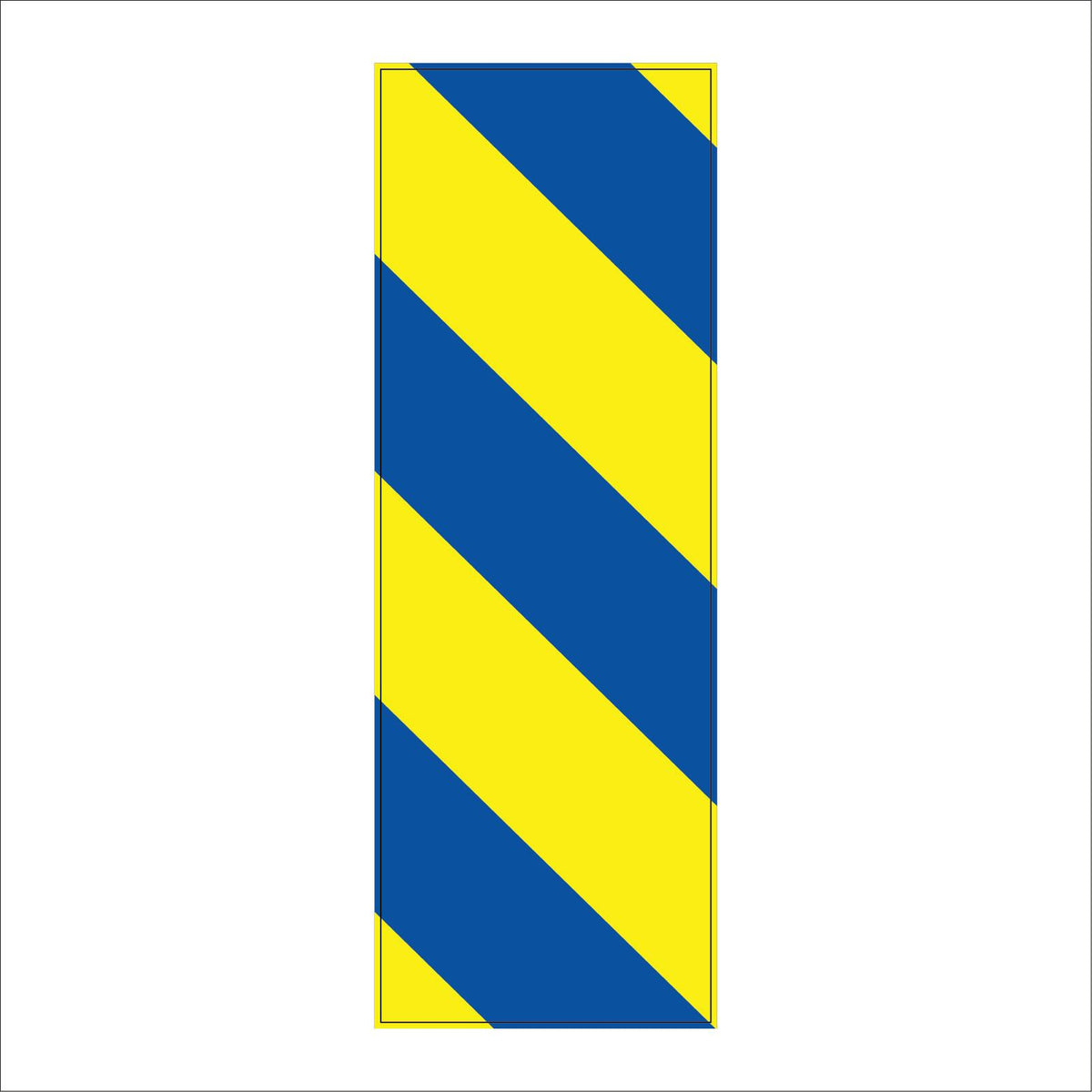 Chevron Blue Yellow Stripe Left Right Reverse Advisory – PWDirect