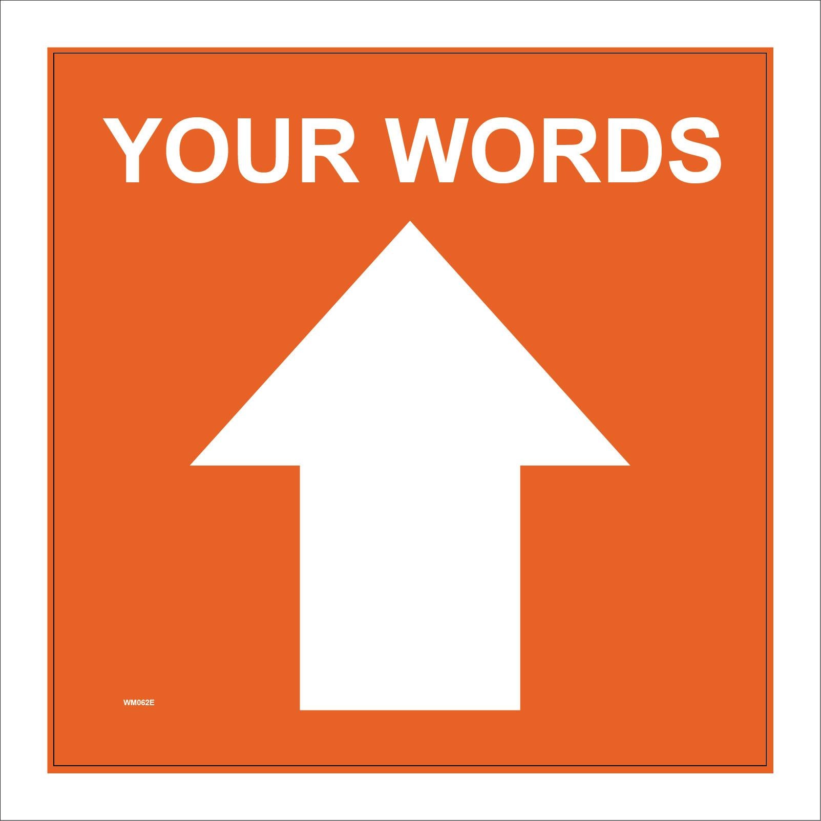 Words Text Custom Ahead Forward Orange Arrow Guide – PWDirect