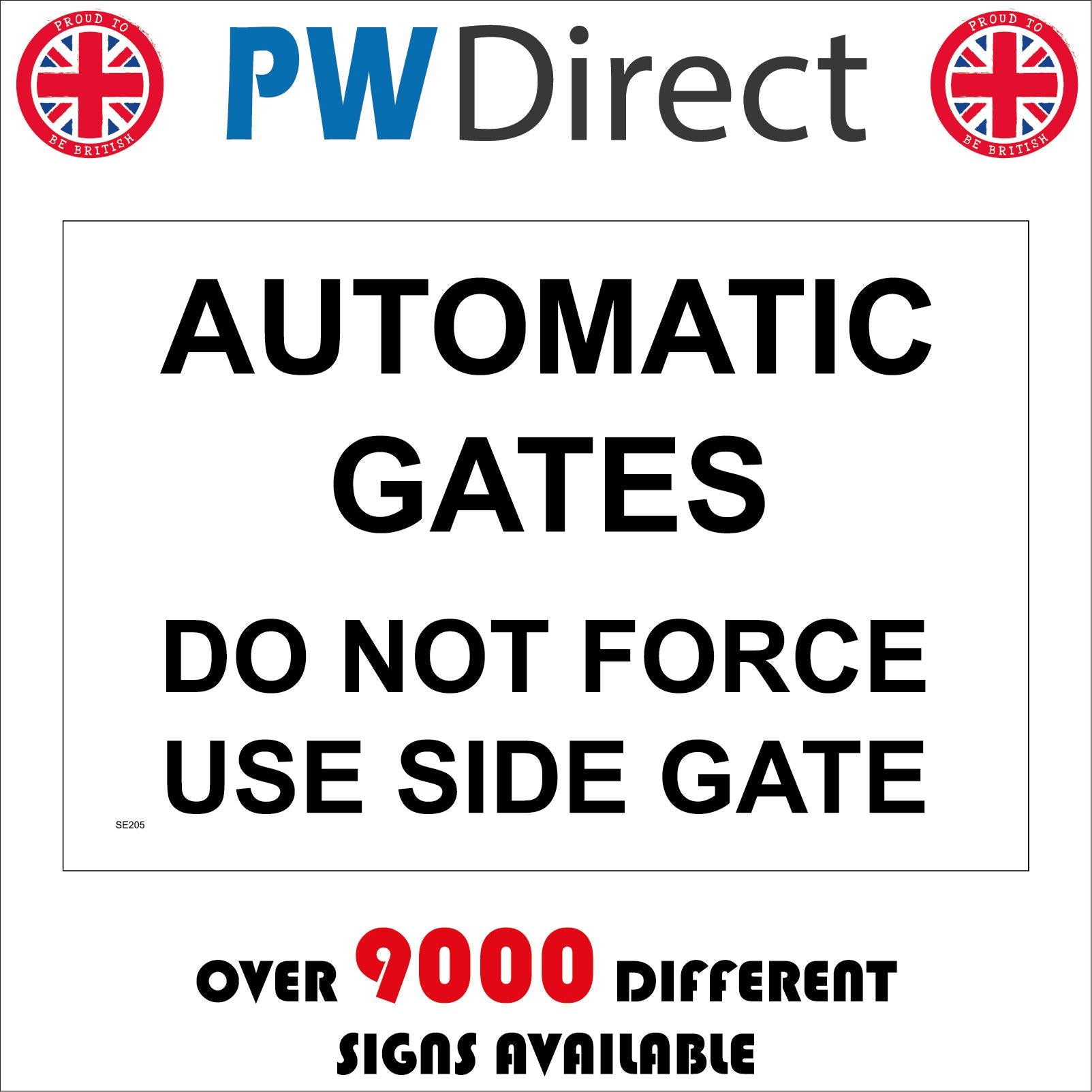 Automatic Gates Do Not Force Use Side Gate – PWDirect