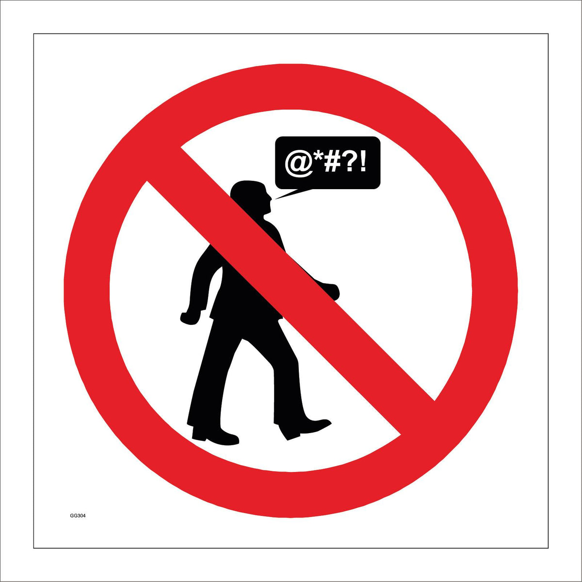 No Swearing Symbols Expletives Cussing Four Letter Word – PWDirect