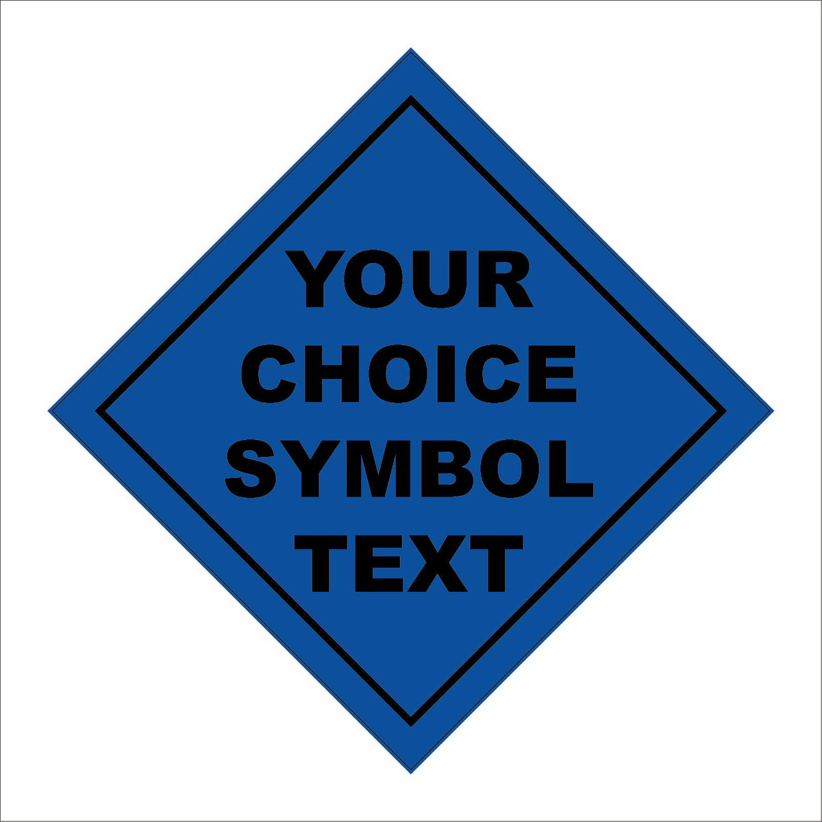 Diamond Blue Hazard Placard Custom Flammable Wet – PWDirect