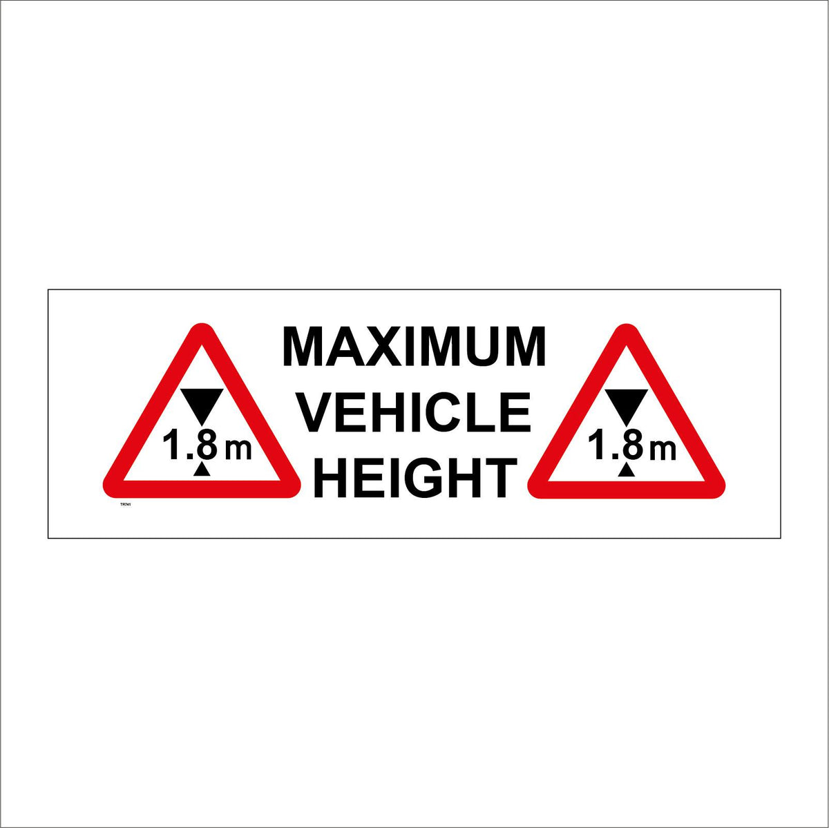Maximum Vehicle Height Restriction 1.8m – PWDirect
