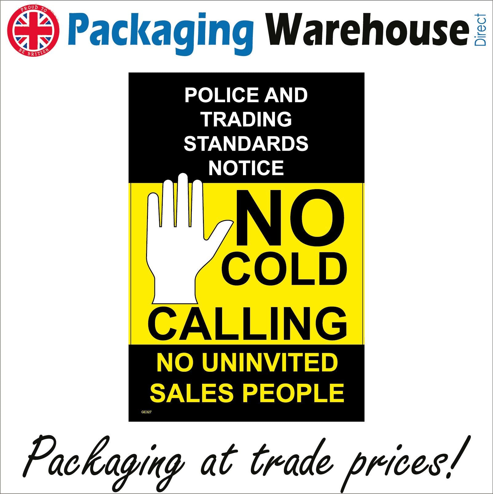 Official No Cold Callers Sign