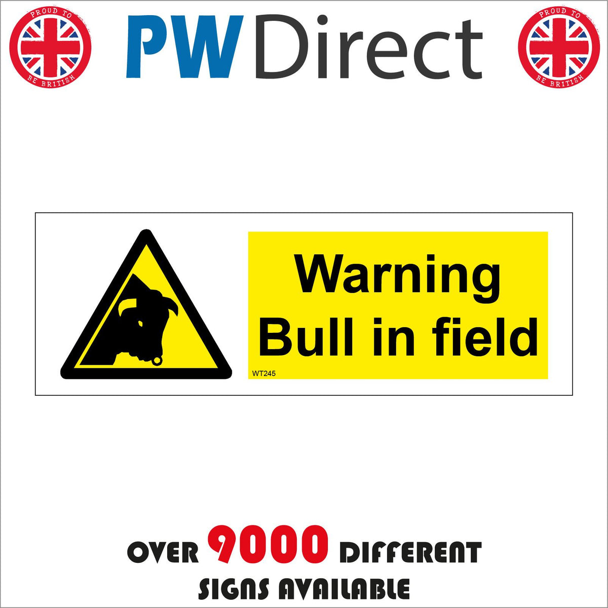 Warning Bull In Field Livestock Beef Bovine Animals Herd – PWDirect