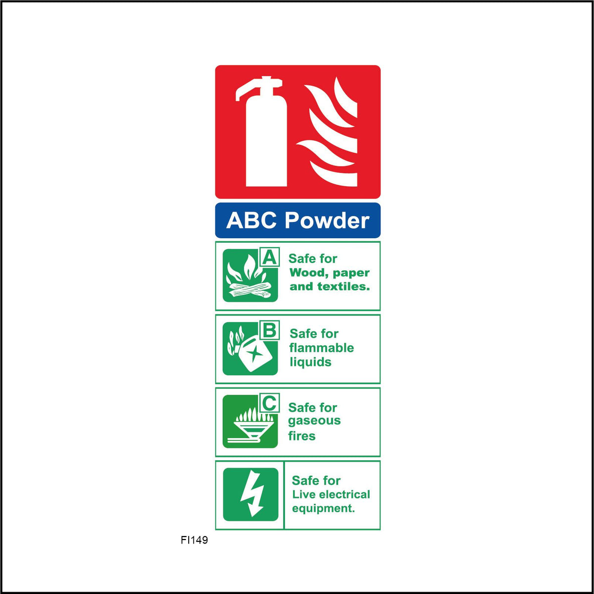 Fire Extinguisher Powder Sign with Fire Extinguisher Fire Can Gas ...