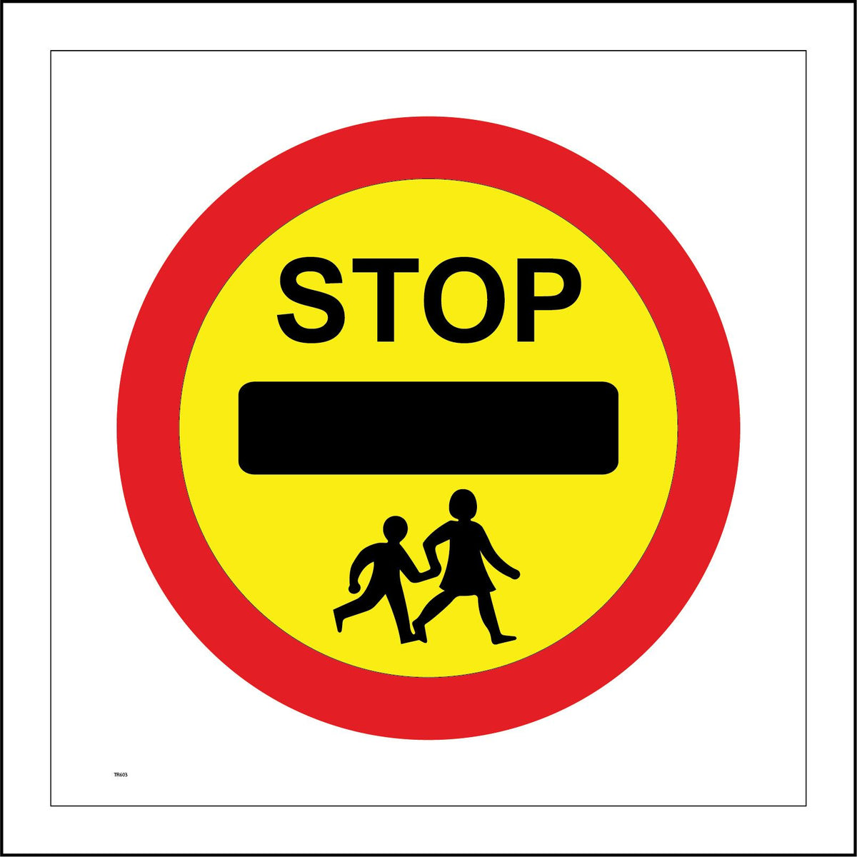 Stop Children Crossing Road School Slow Vehicles Speed – PWDirect