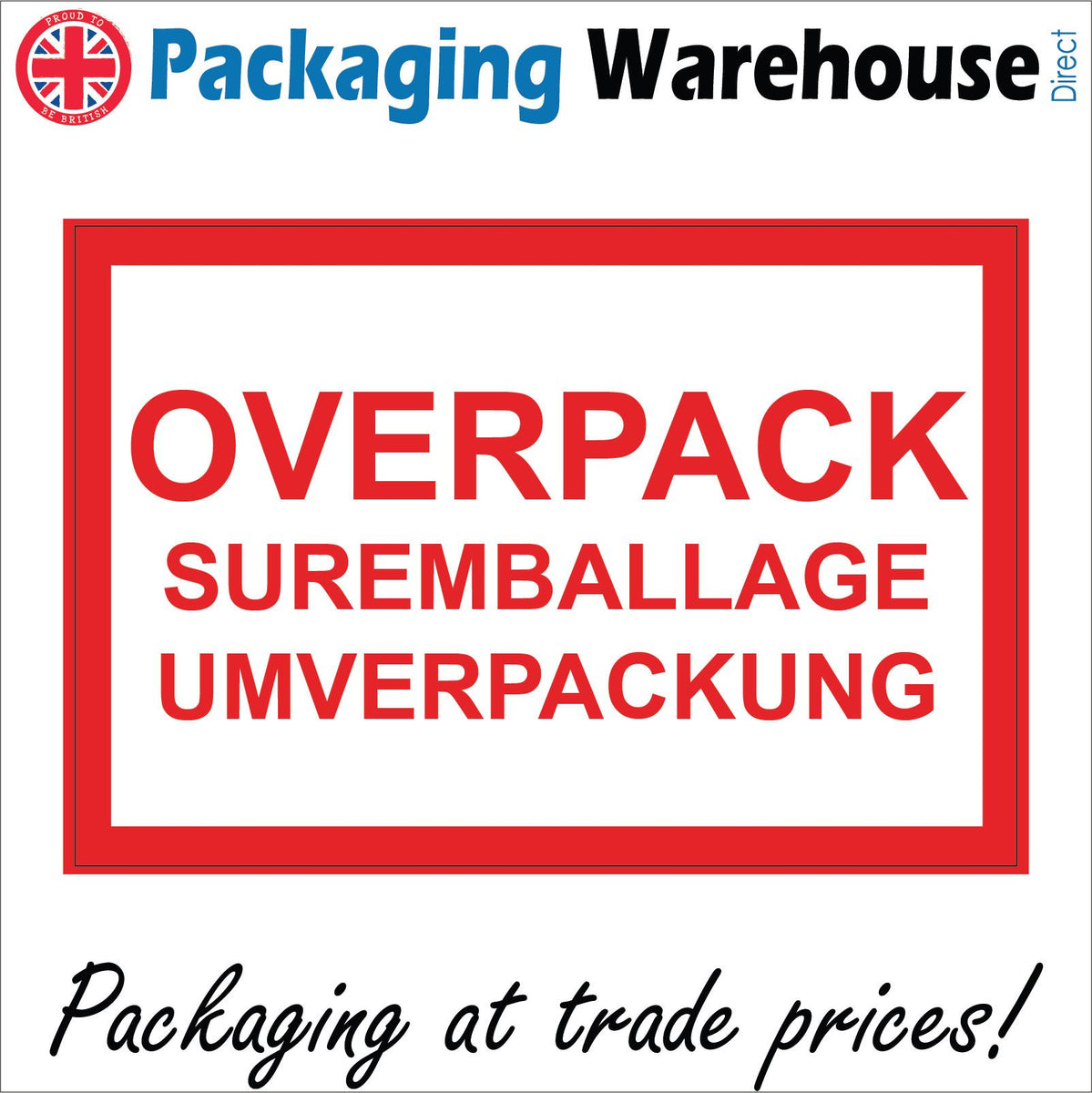 Overpack Suremballage Umverpackung – PWDirect
