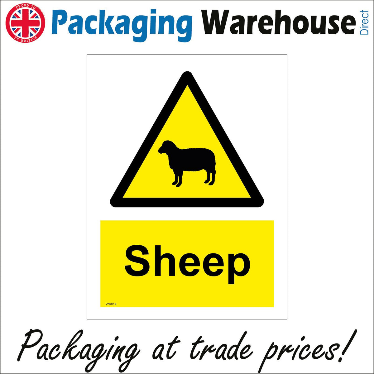 WS618 Sheep Sign with Triangle Sheep – PWDirect