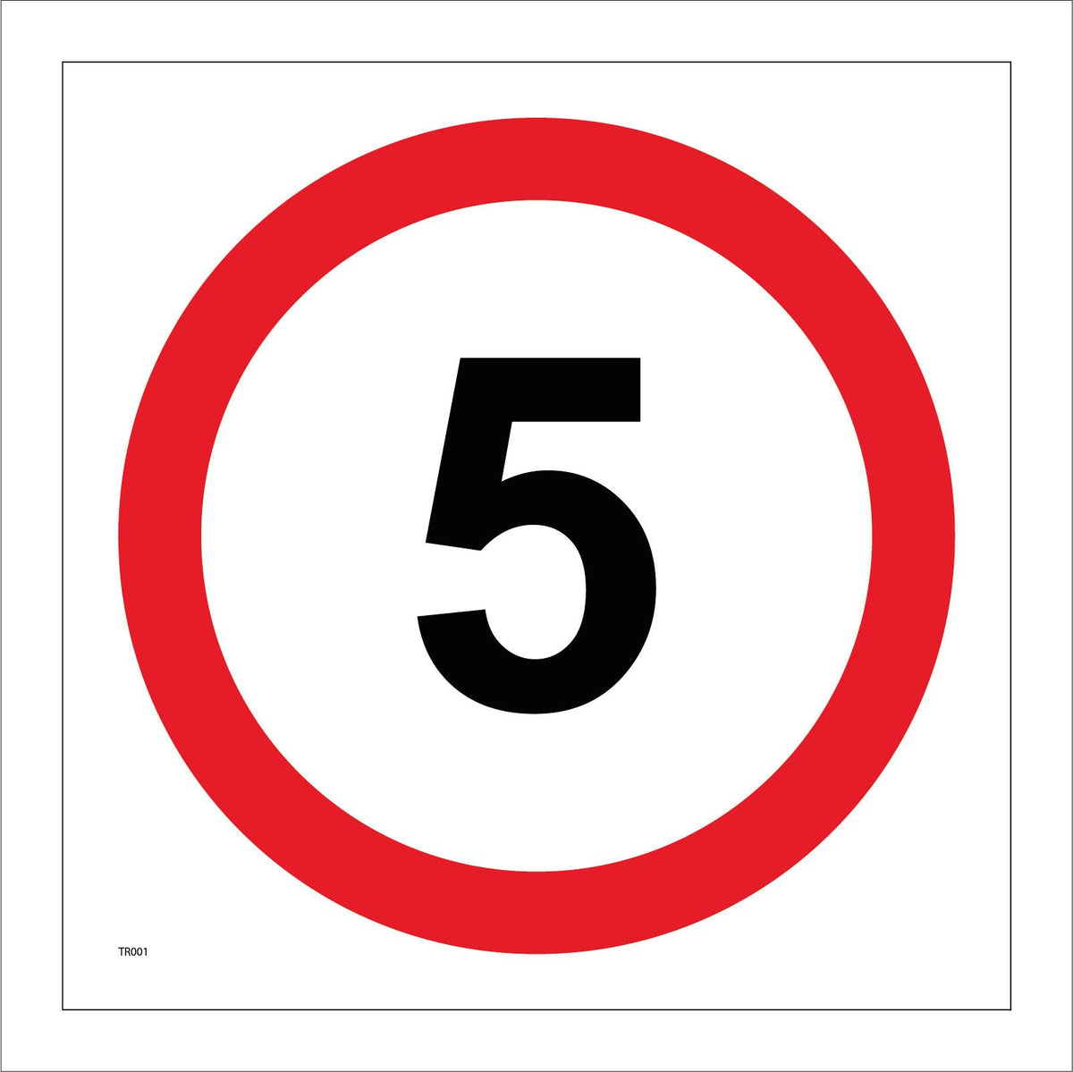 5 Miles Per Hour Sign with Circle – PWDirect
