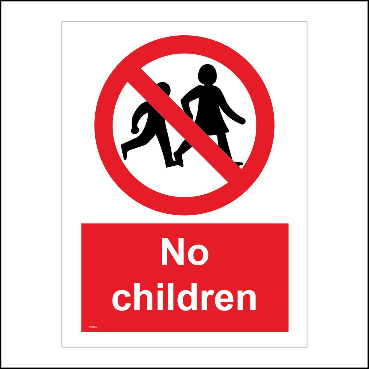 No Children Sign with Children Circle – PWDirect