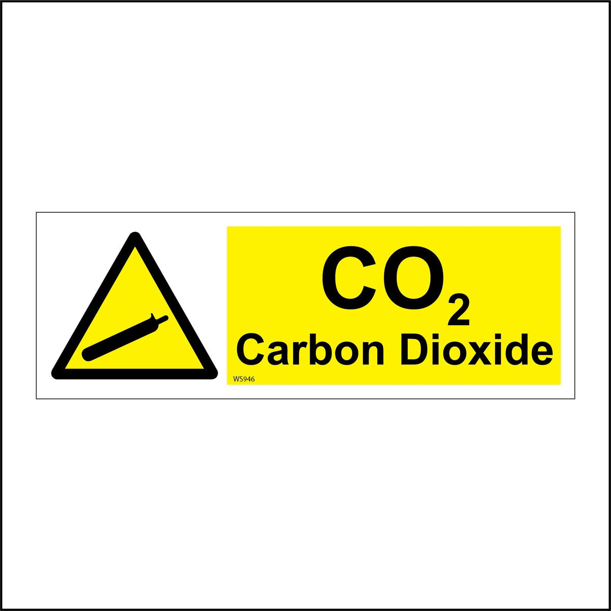 CO2 Carbon Dioxide Sign with Triangle Cannister – PWDirect