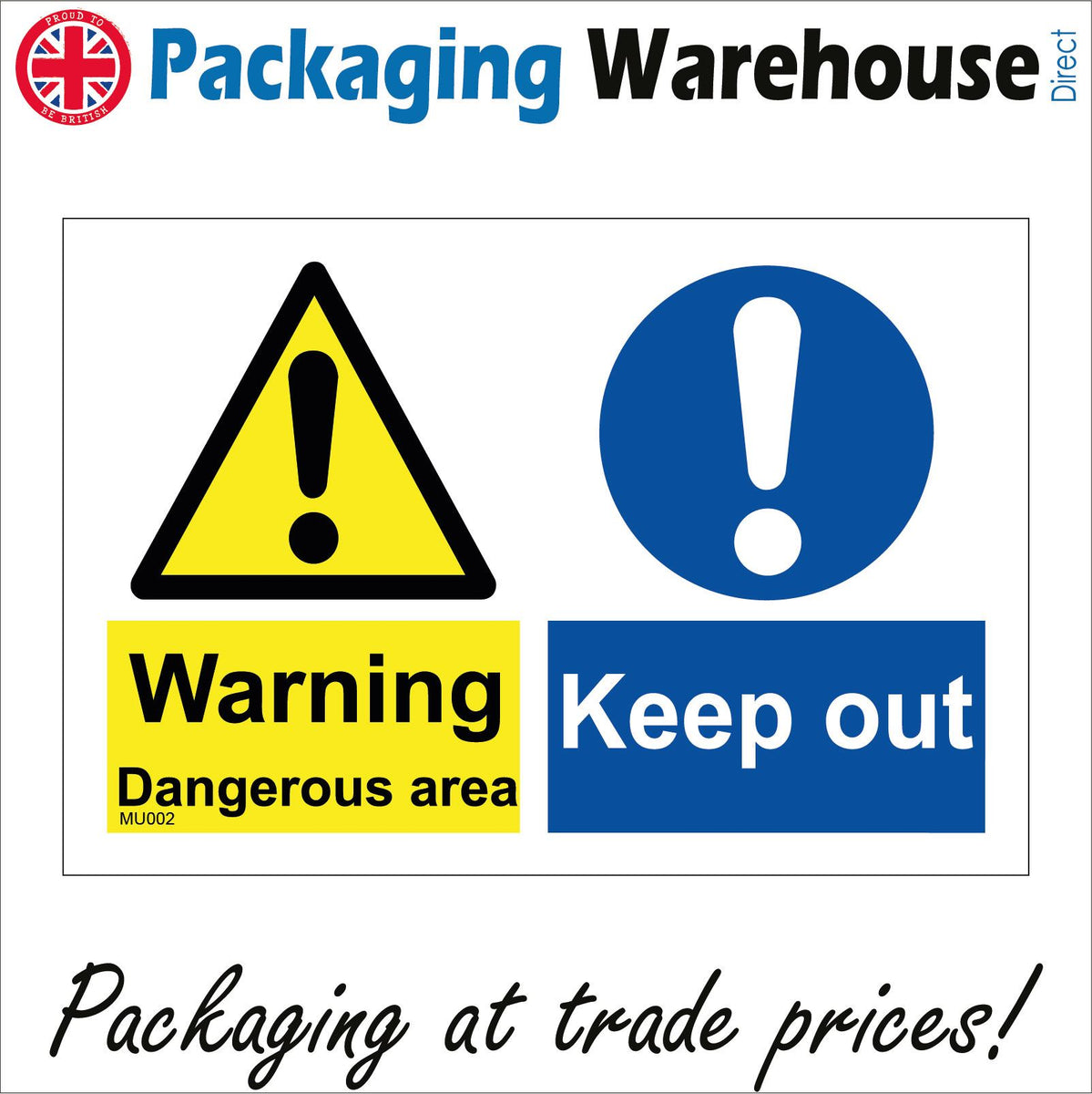 Warning Dangerous Area Keep Out Sign with Exclamation Mark Triangle ...