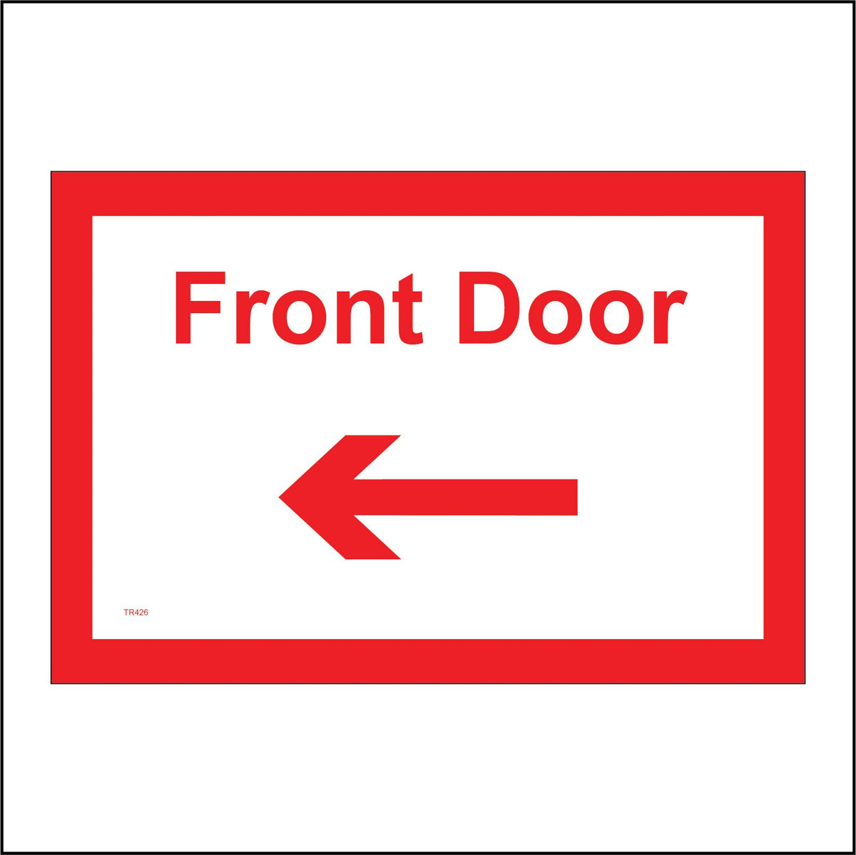 Front Door Left Arrow Sign with Left Arrow – PWDirect