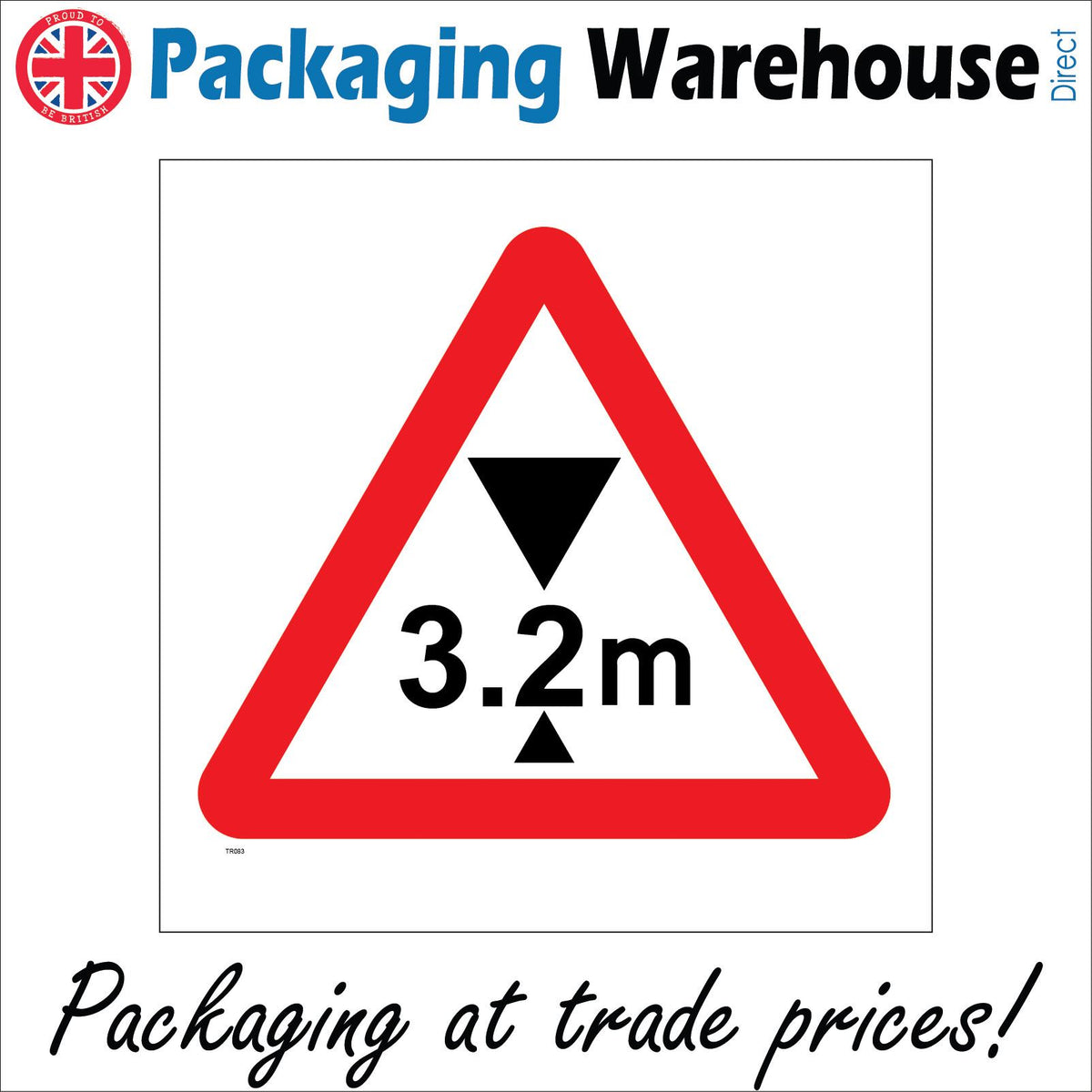3.2M Max Height Sign with Triangle – PWDirect