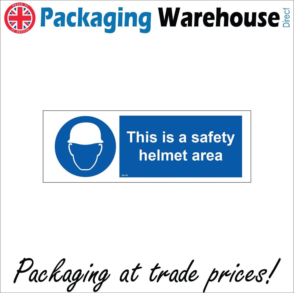 This Is A Safety Helmet Area Sign with Face Hard Hat – PWDirect