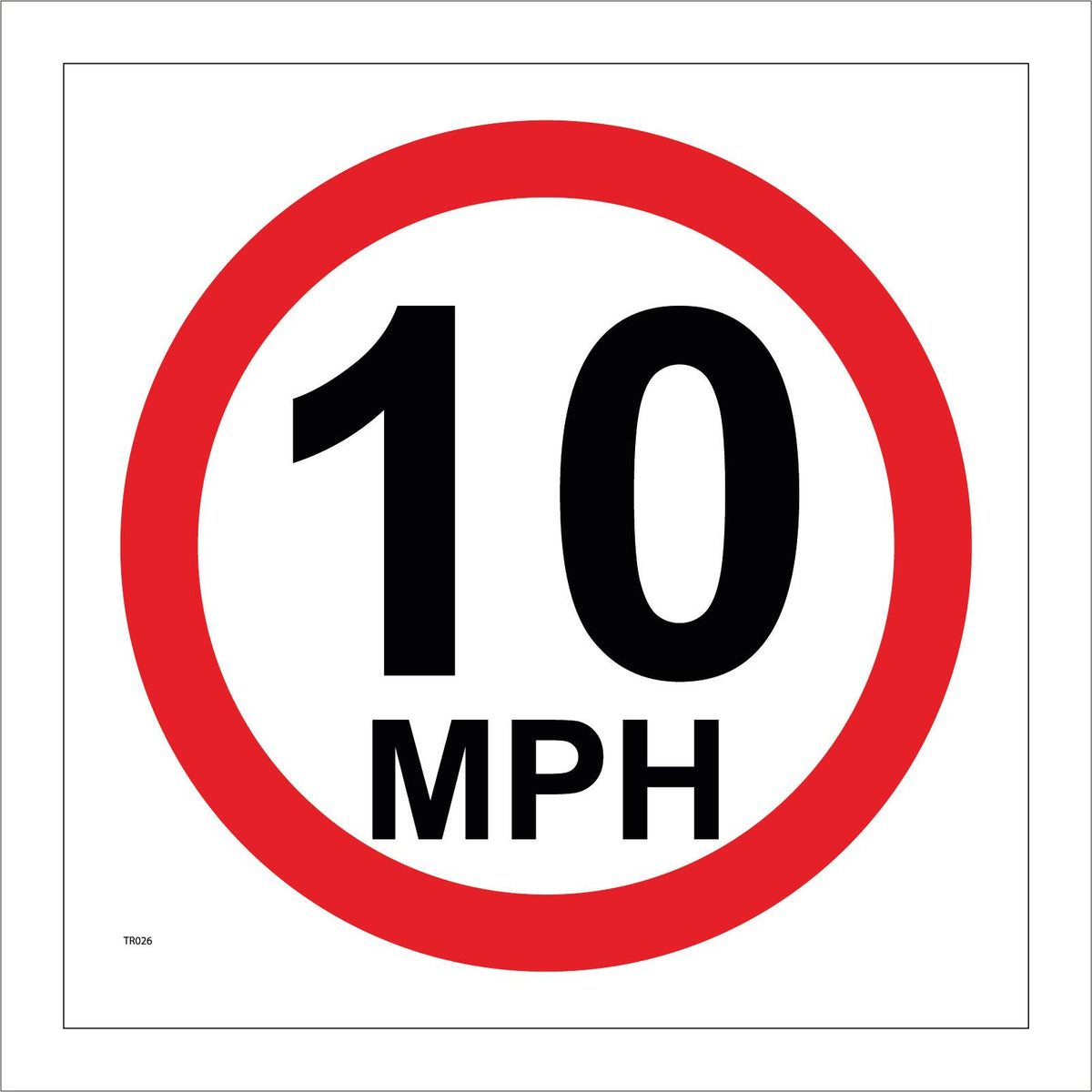 10 Mph Sign with Circle – PWDirect
