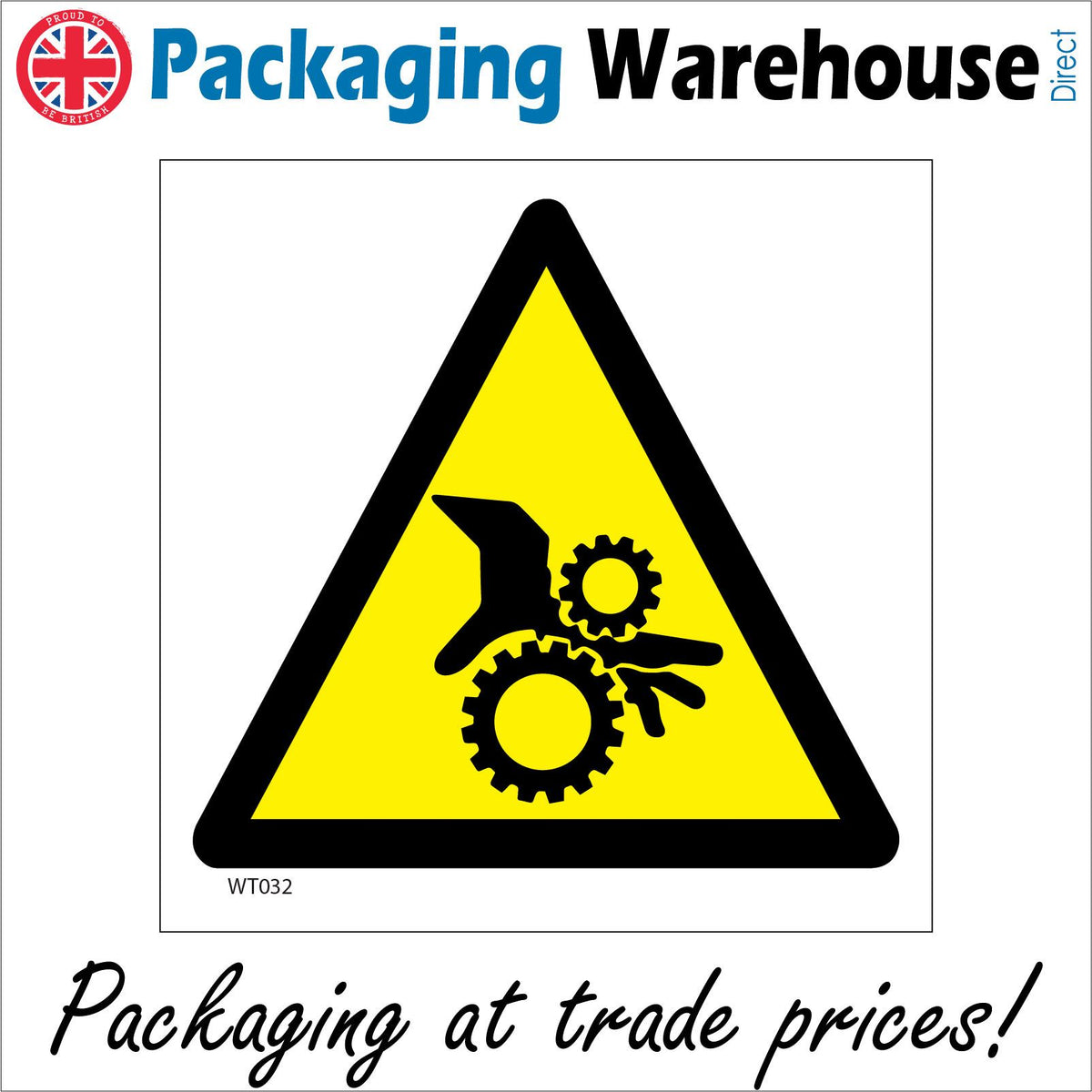 Finger Trap Gears Entrapment Sign with Cogs Hand Fingers – PWDirect