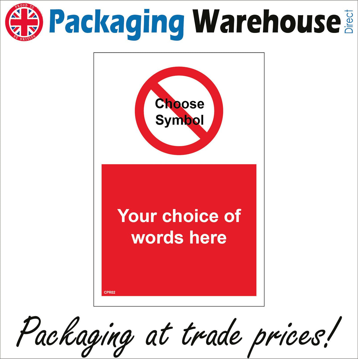 Design A Sign Bespoke Choose your Layout Custom Information Badge Sign ...