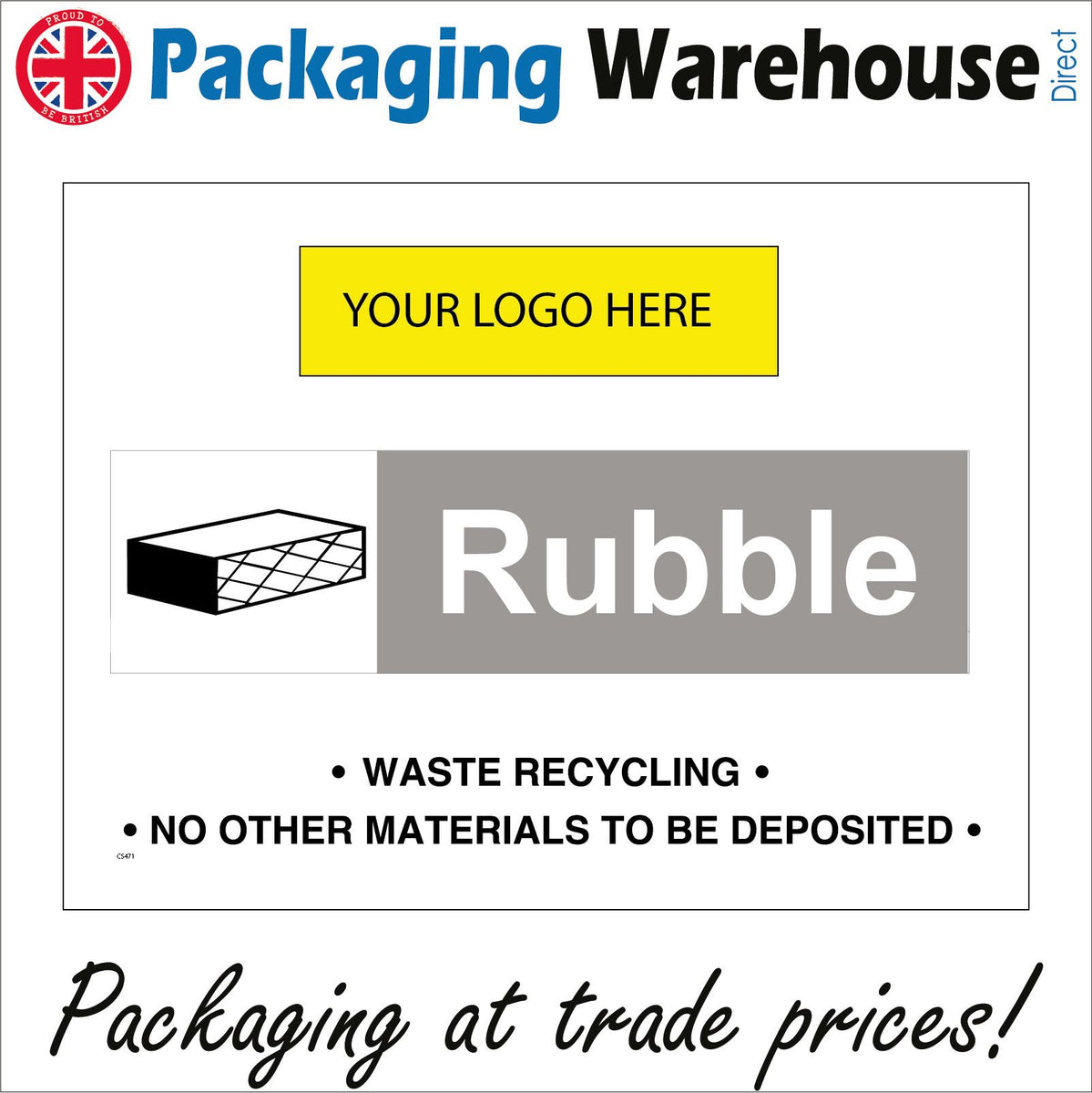 Rubble Recycling Waste Recycle Your Logo – PWDirect
