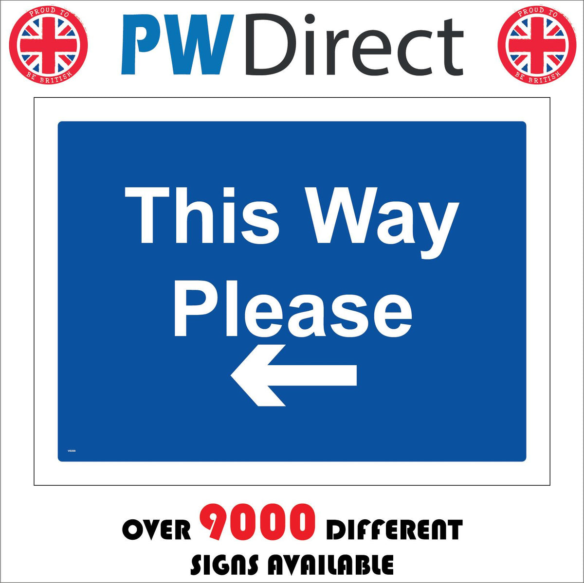 This Way Please Left Arrow Sign with Left Arrow – PWDirect