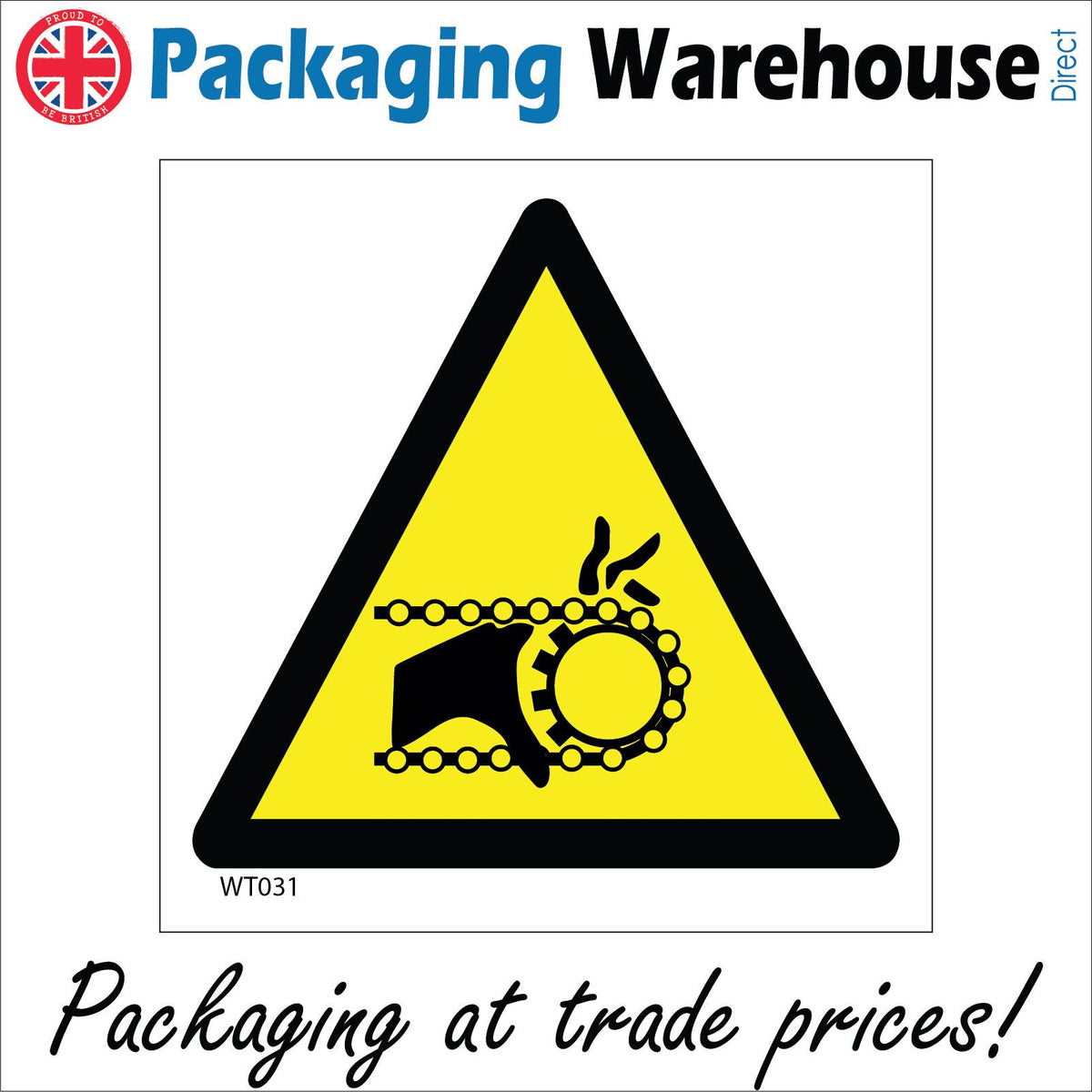 Finger Trap Chainsaw Entrapment Sign with Chain Hand Fingers – PWDirect