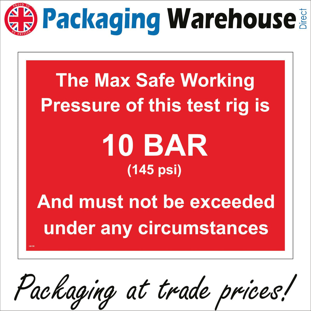 Max Safe Working Pressure Test Rig 10 Bar 145 PSI – PWDirect