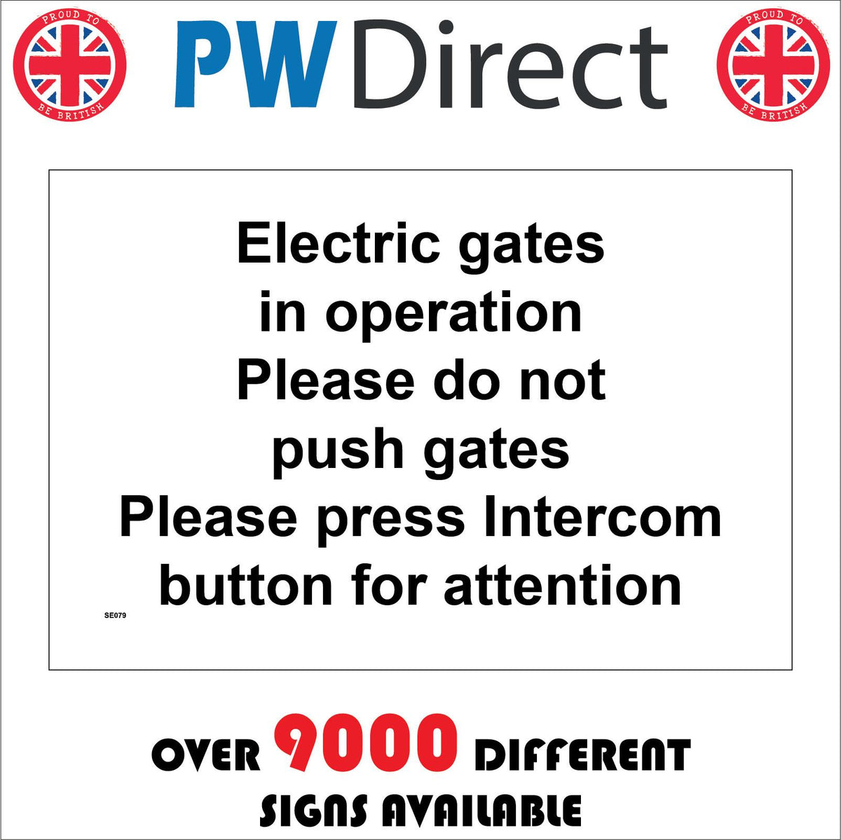 Electric Gates In Operation Please Do Not Push Gates Press Intercom ...