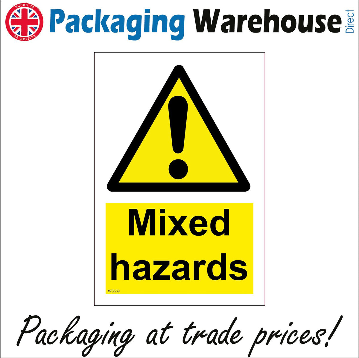 Mixed Hazards Sign with Triangle Exclamation Mark – PWDirect