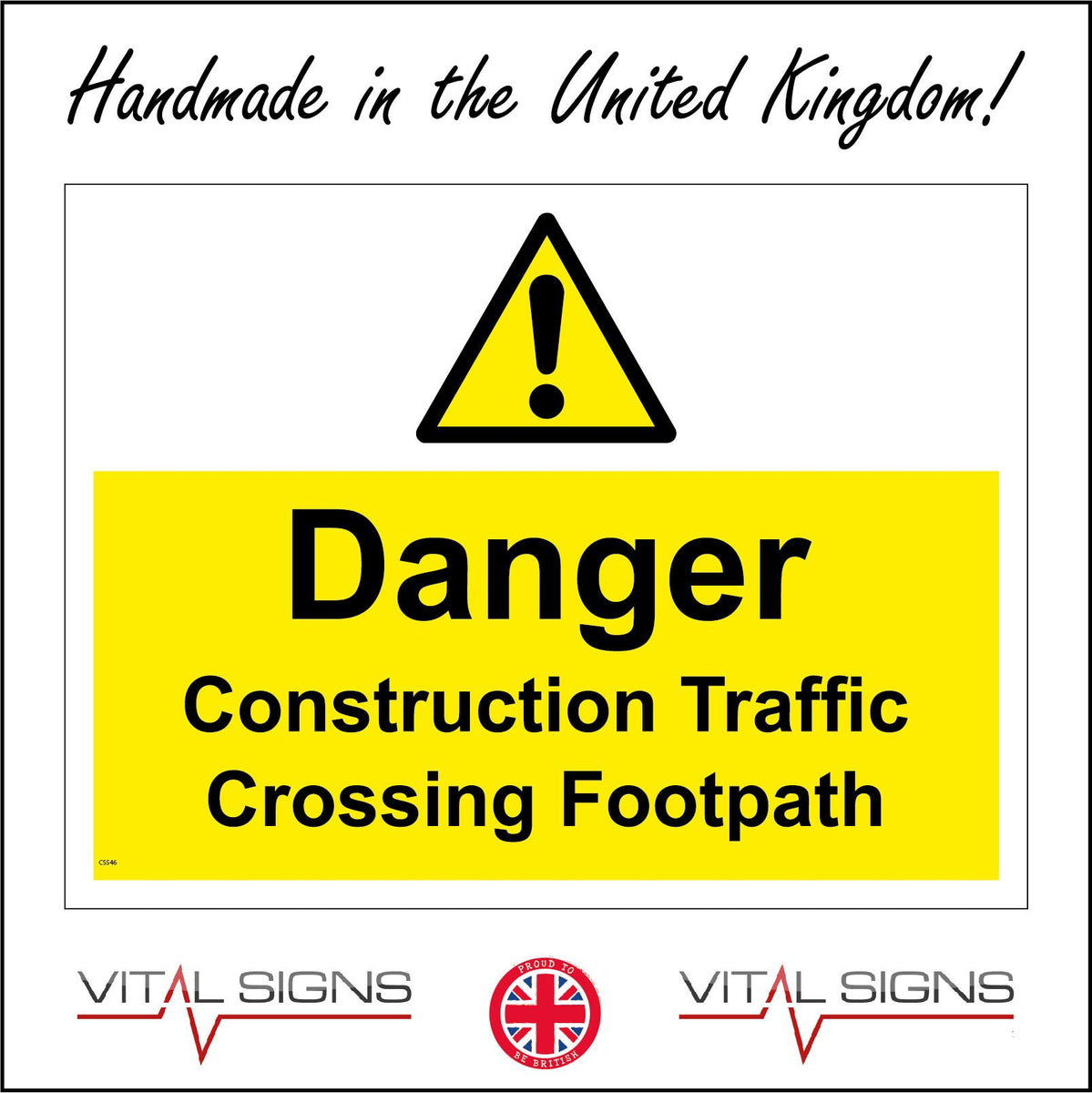 Danger Construction Traffic Crossing Footpath Pedestrians – PWDirect
